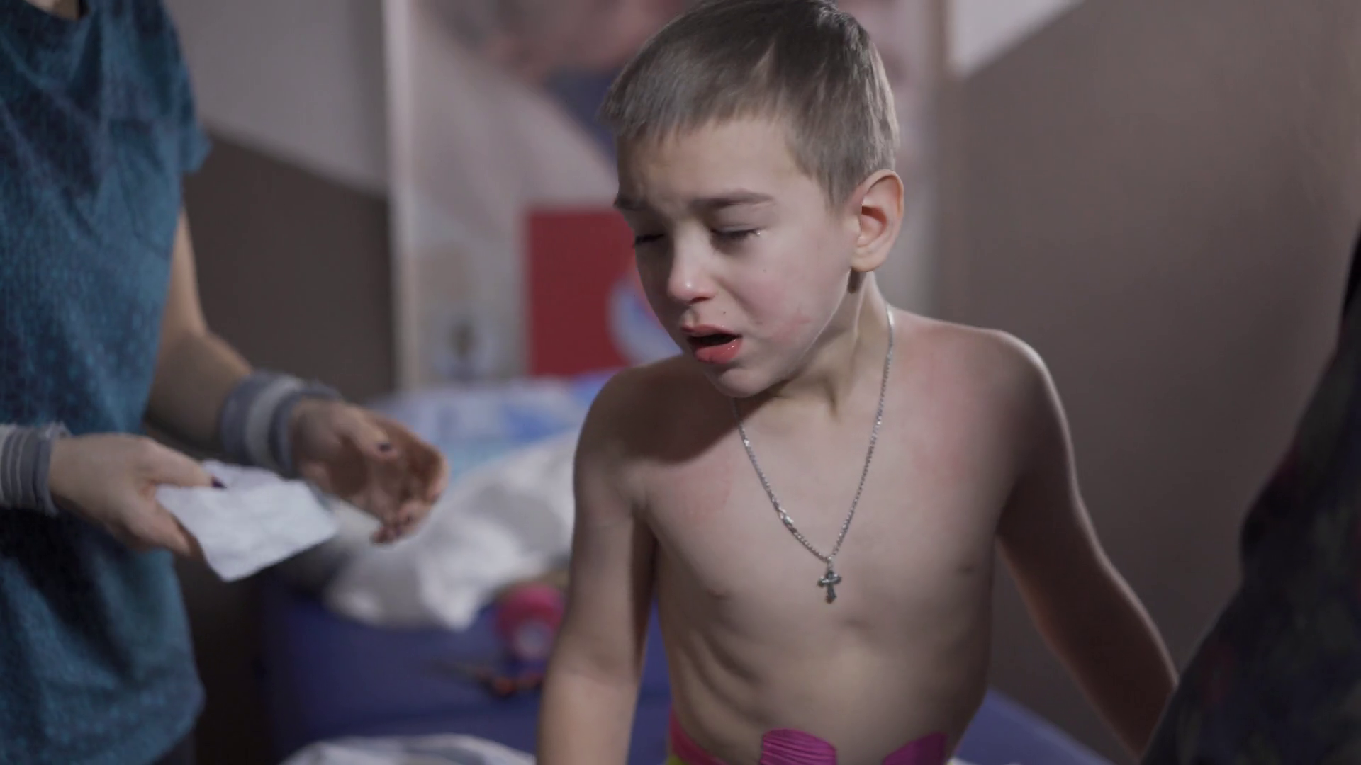 Cute Handsome Boy Is Crying Indoor Sad Early Stock Footage SBV ...