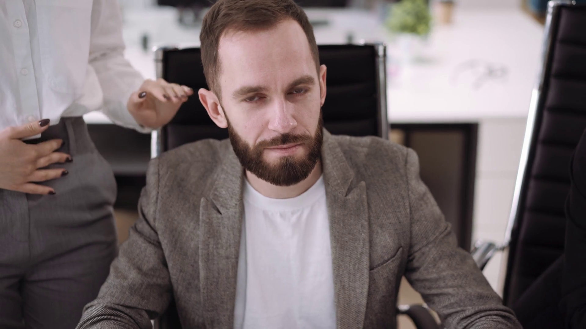 Man Is Defeated Sad Businessman Finds Out Stock Footage SBV-332531958 ...