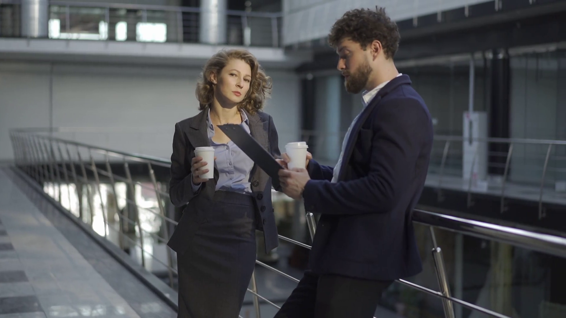 Two Colleagues Talking At Workplace About Stock Footage SBV-338464979 ...