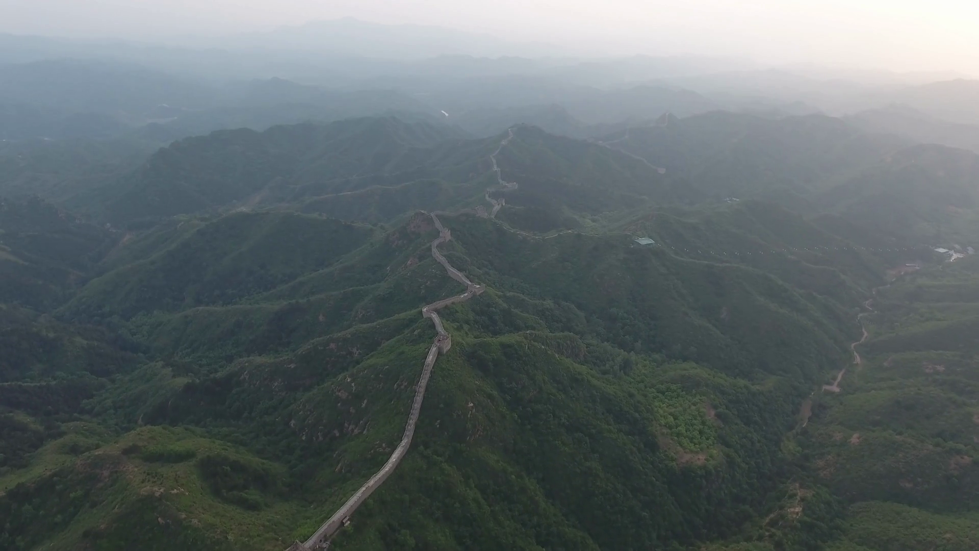 Flying High Over Great Wall Of China 002 Stock Footage SBV-311911668 ...