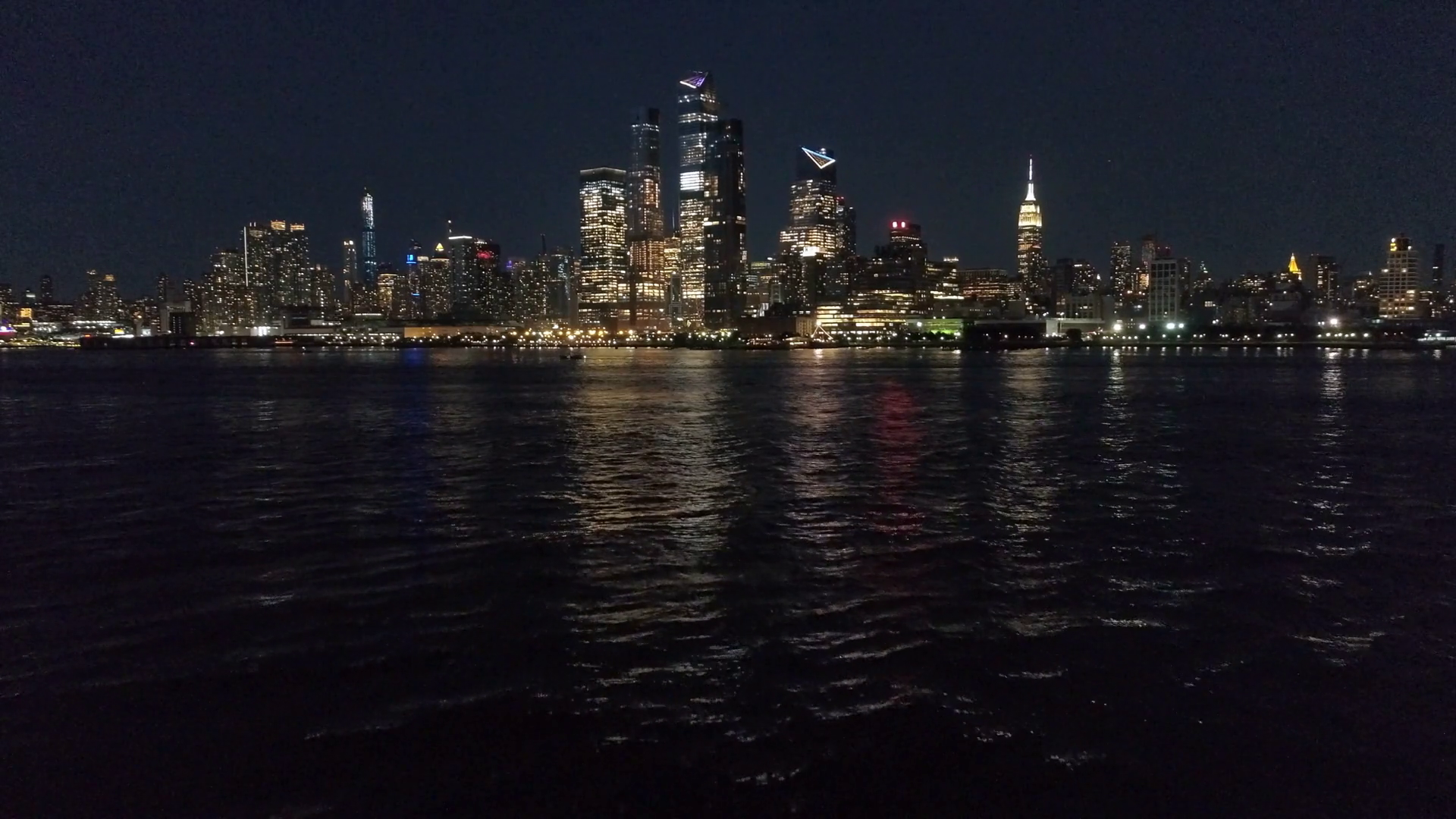 Low Night Approach Over Hudson River With Stock Footage SBV-337986235 ...