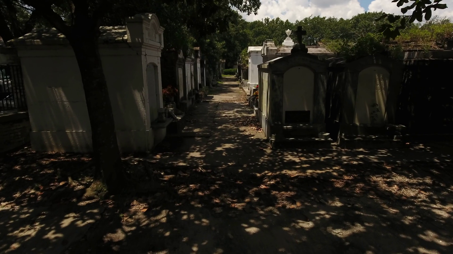 Under Trees In Crowded Old Cemetery In New Stock Footage SBV-316743055 ...
