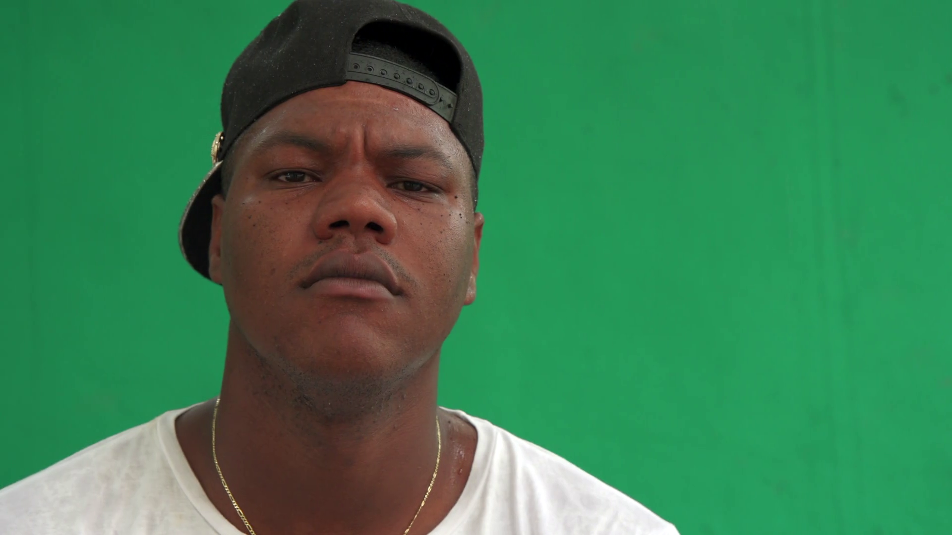 Black Man Rapper Staring At Camera With Serious Expression Stock Video ...