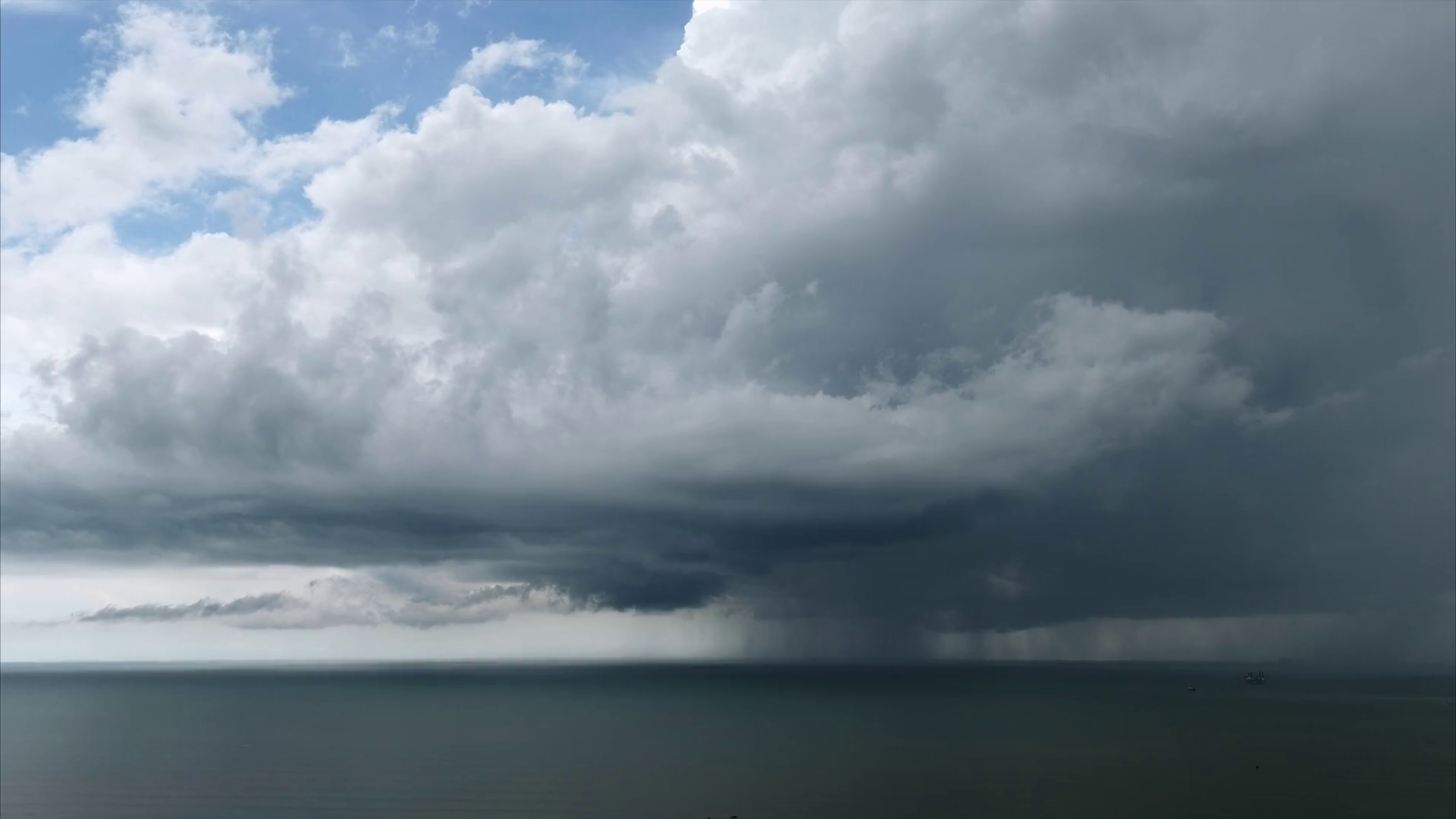 Timelapse Cloudscape Thunderstorm Over Ocean Stock Footage SBV ...