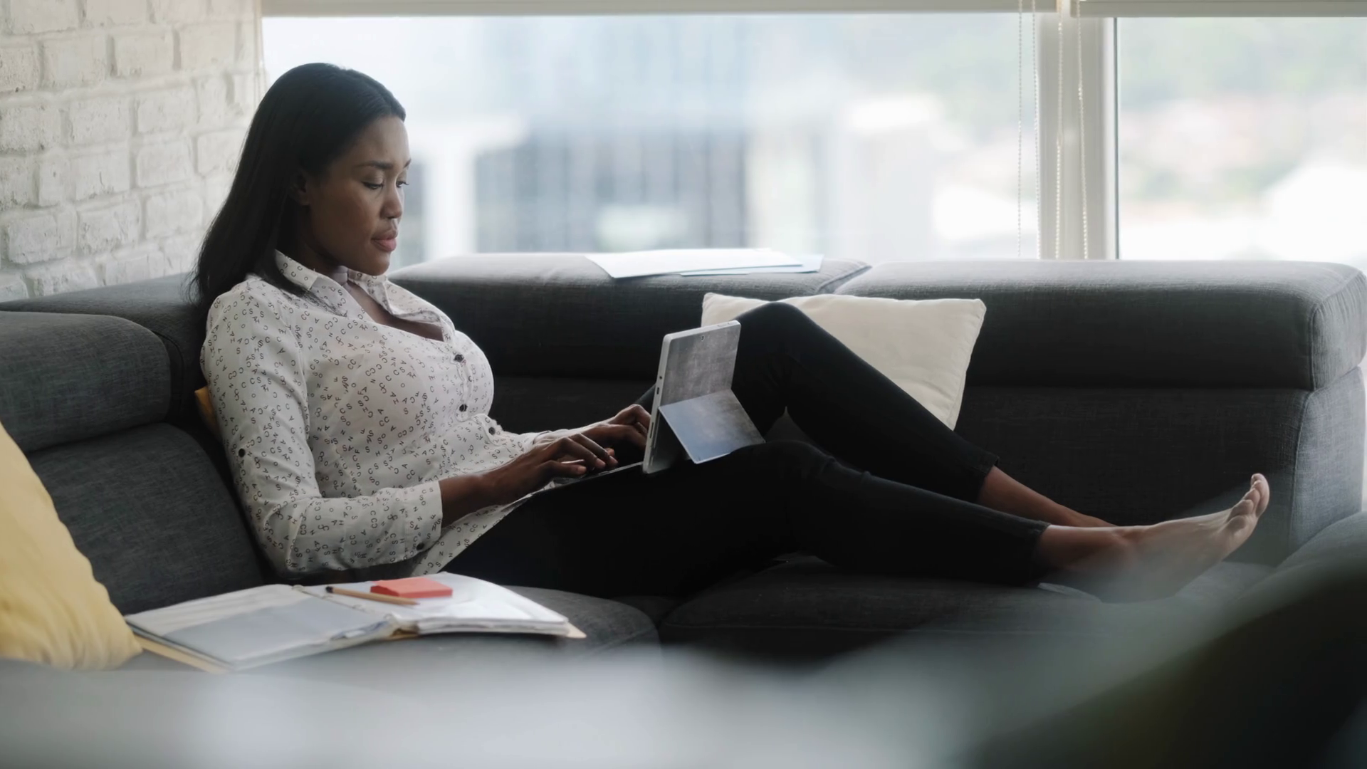 6 Young Woman Working Remotely From Home Stock Footage SBV-338238814 ...