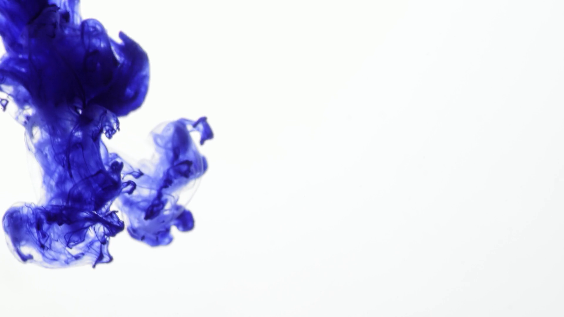 Blue Ink Colors in Water Creating Liquid Art Shapes Stock Video Footage ...