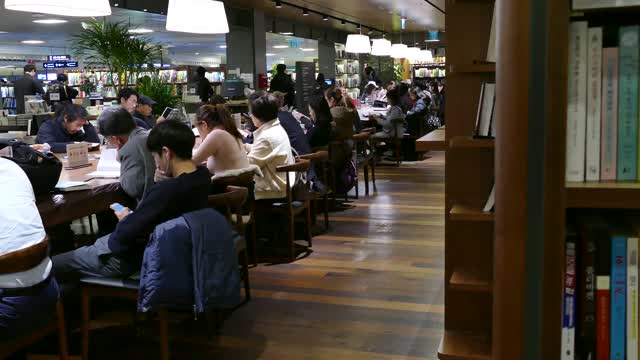 Crowded Library Stock Footage: Royalty-Free Video Clips - Storyblocks