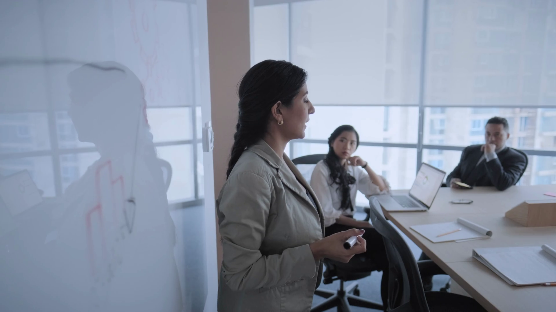 Manager Showing Board Team Building In Stock Footage SBV-329670432 ...