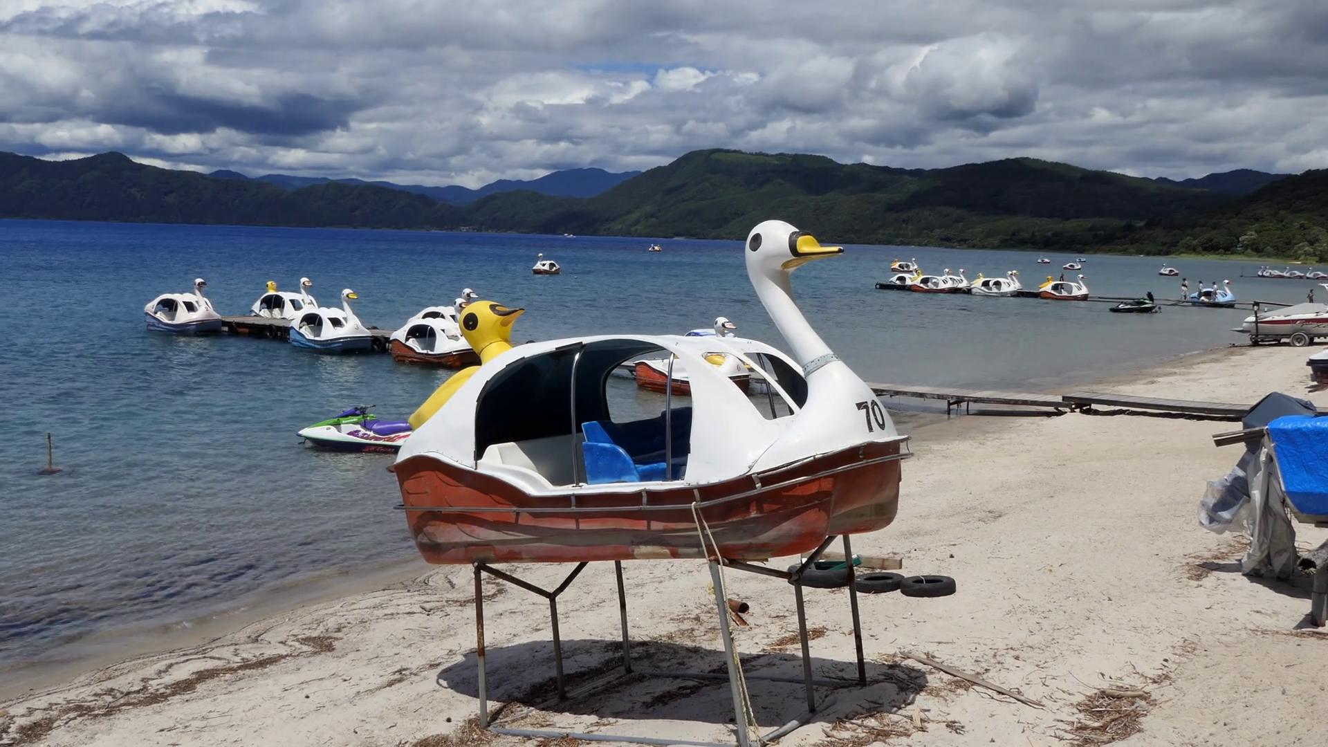 View Of Tazawa Lake Tazawa-ko Akita Stock Footage SBV-337806218 ...
