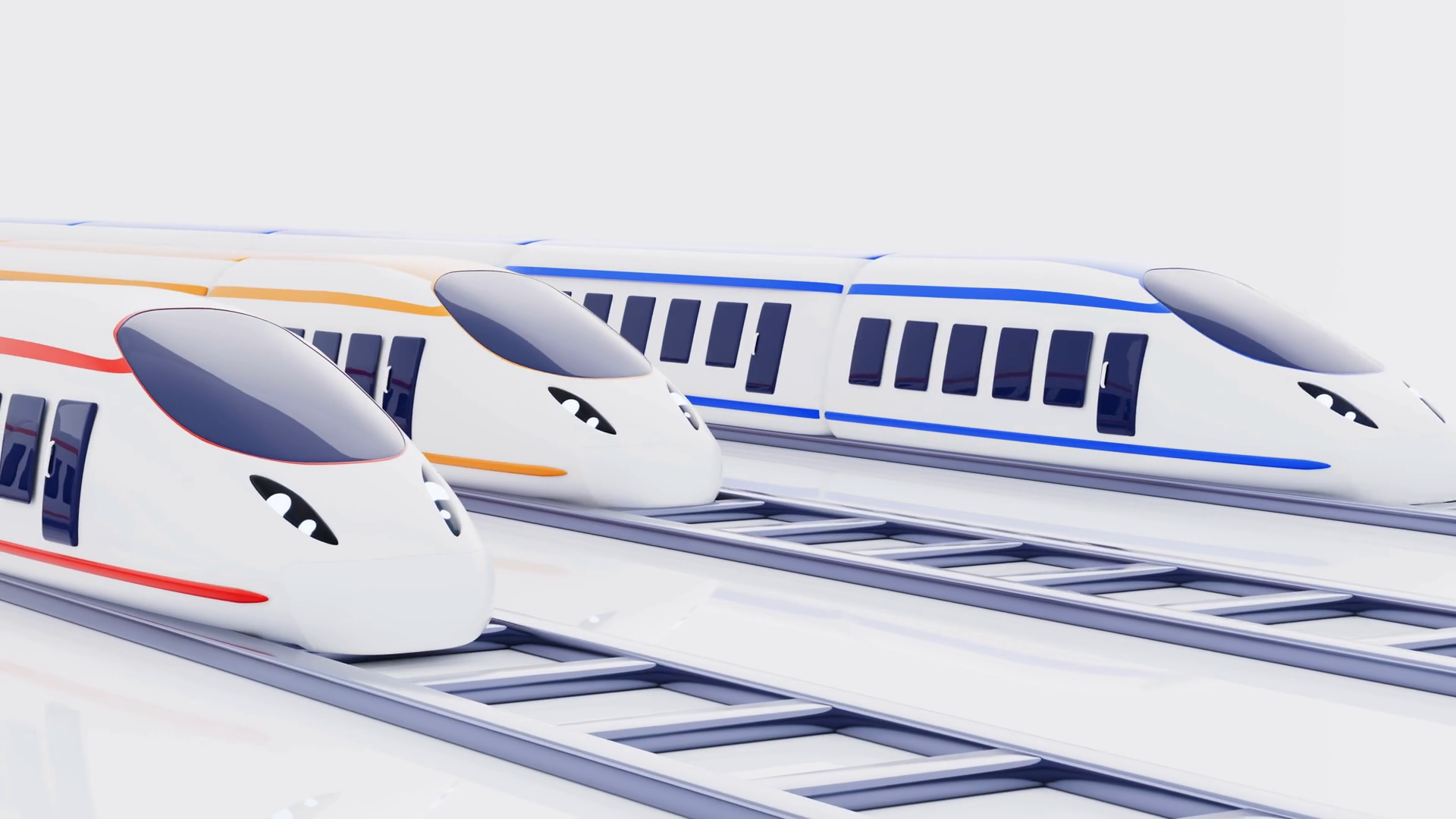 Cartoon High-speed Train Video 3d Rendering Stock Motion Graphics SBV ...