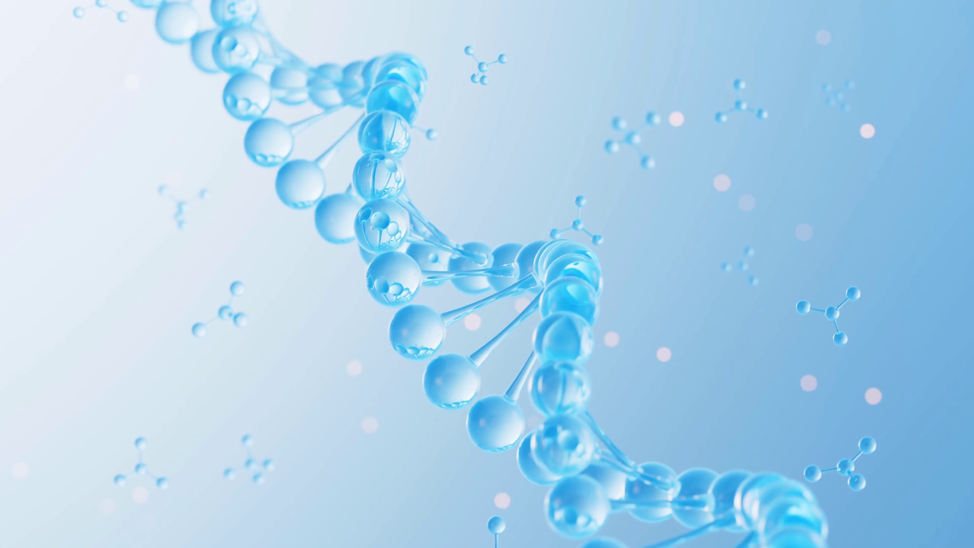 Floating Molecules Dna In Blue Background Stock Motion Graphics SBV ...