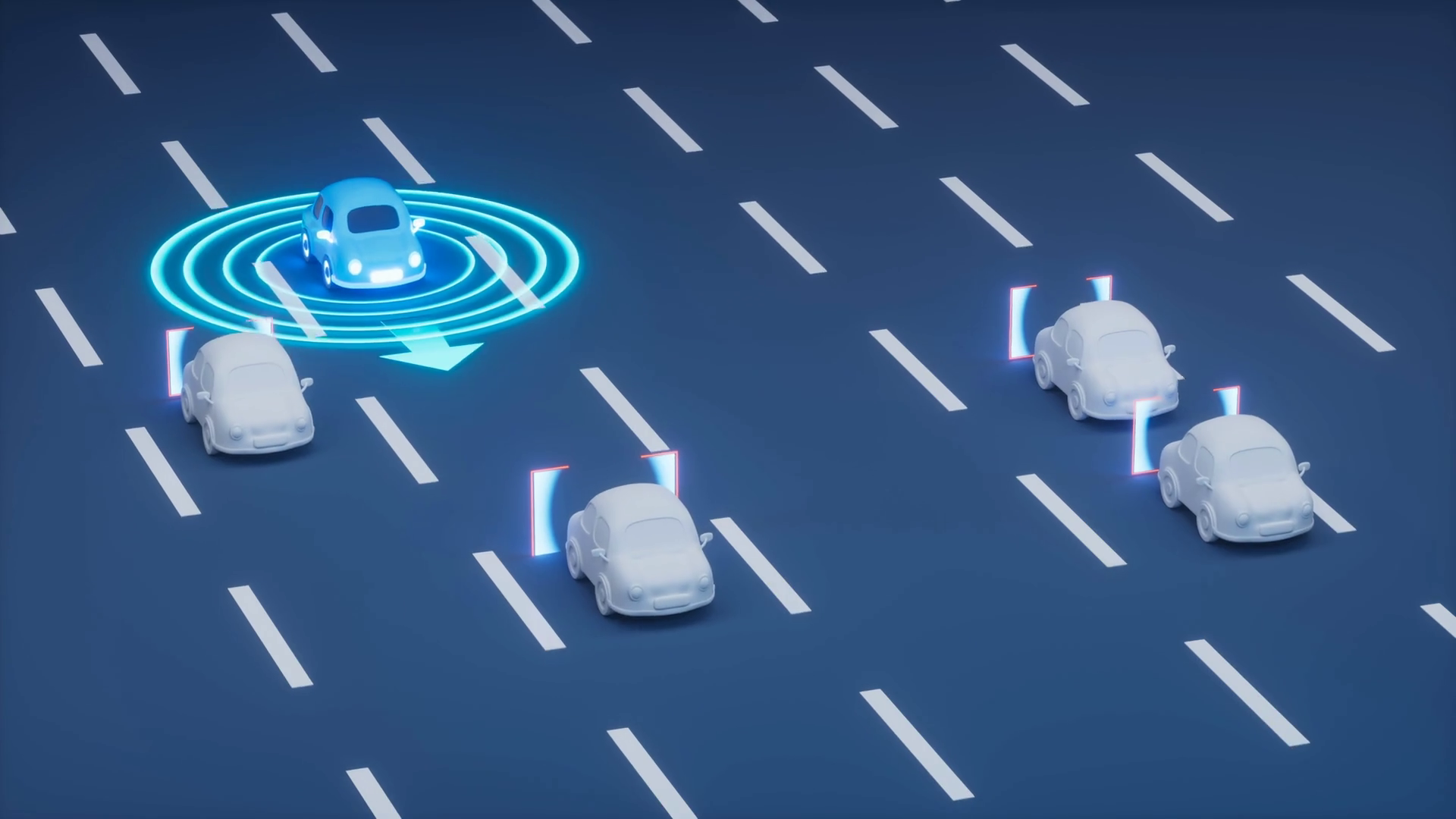 Autonomous Self Driving Car Moving Through Stock Motion Graphics SBV ...