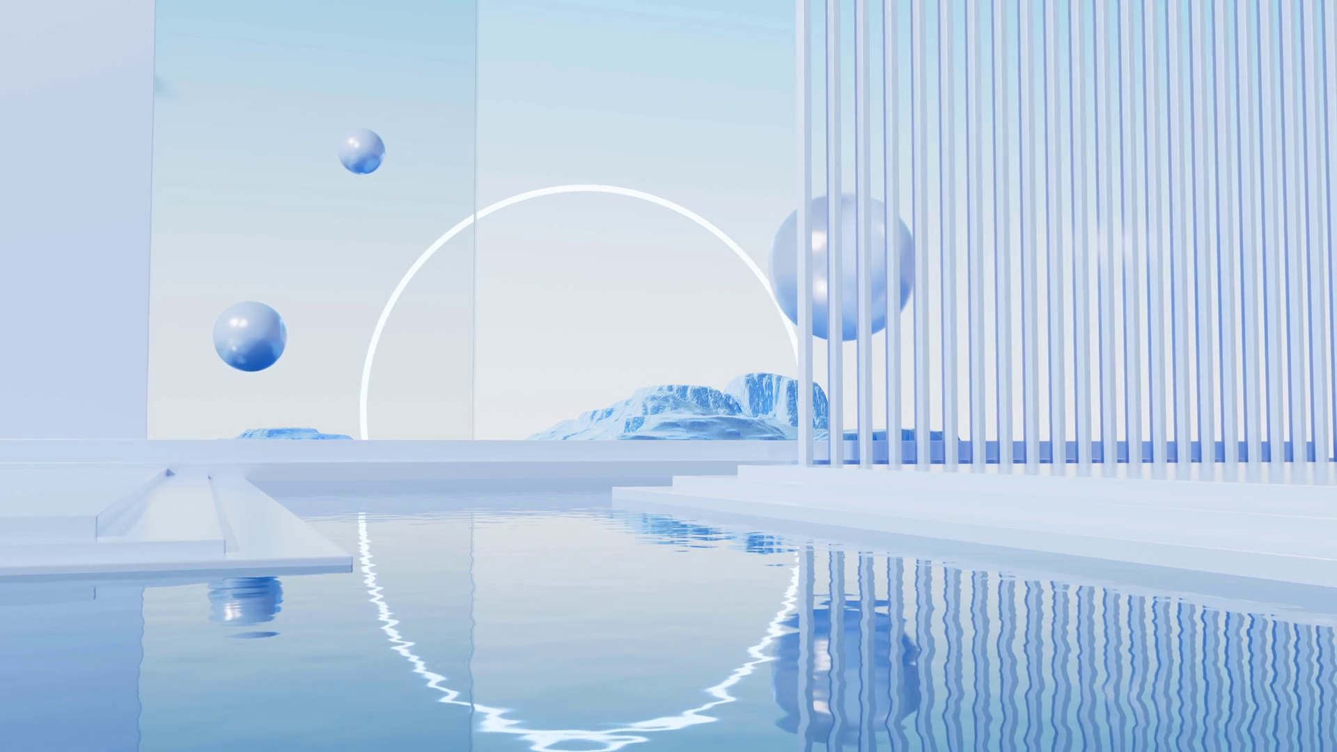 Geometric Architecture Water Surface With Stock Motion Graphics SBV ...