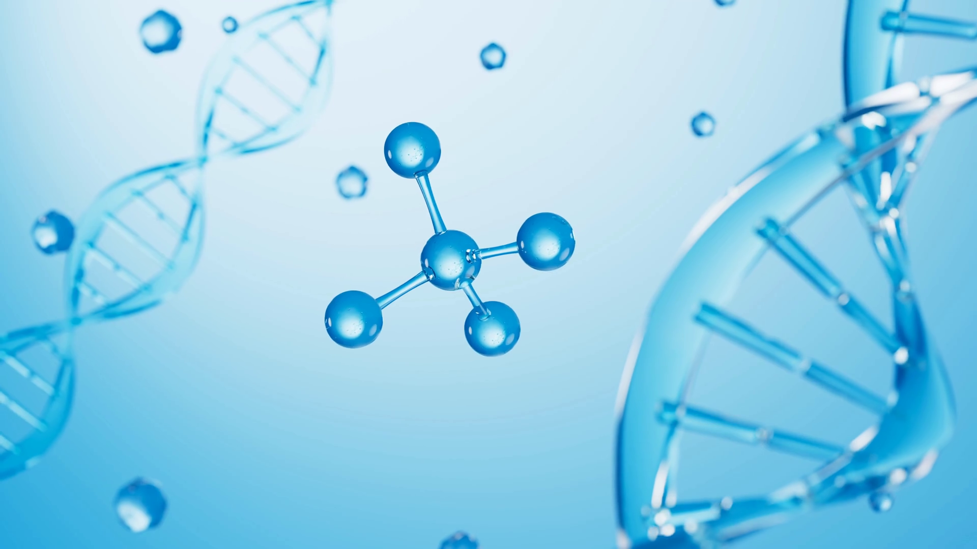 Dna Molecular Structure In Blue Background Stock Motion Graphics SBV ...