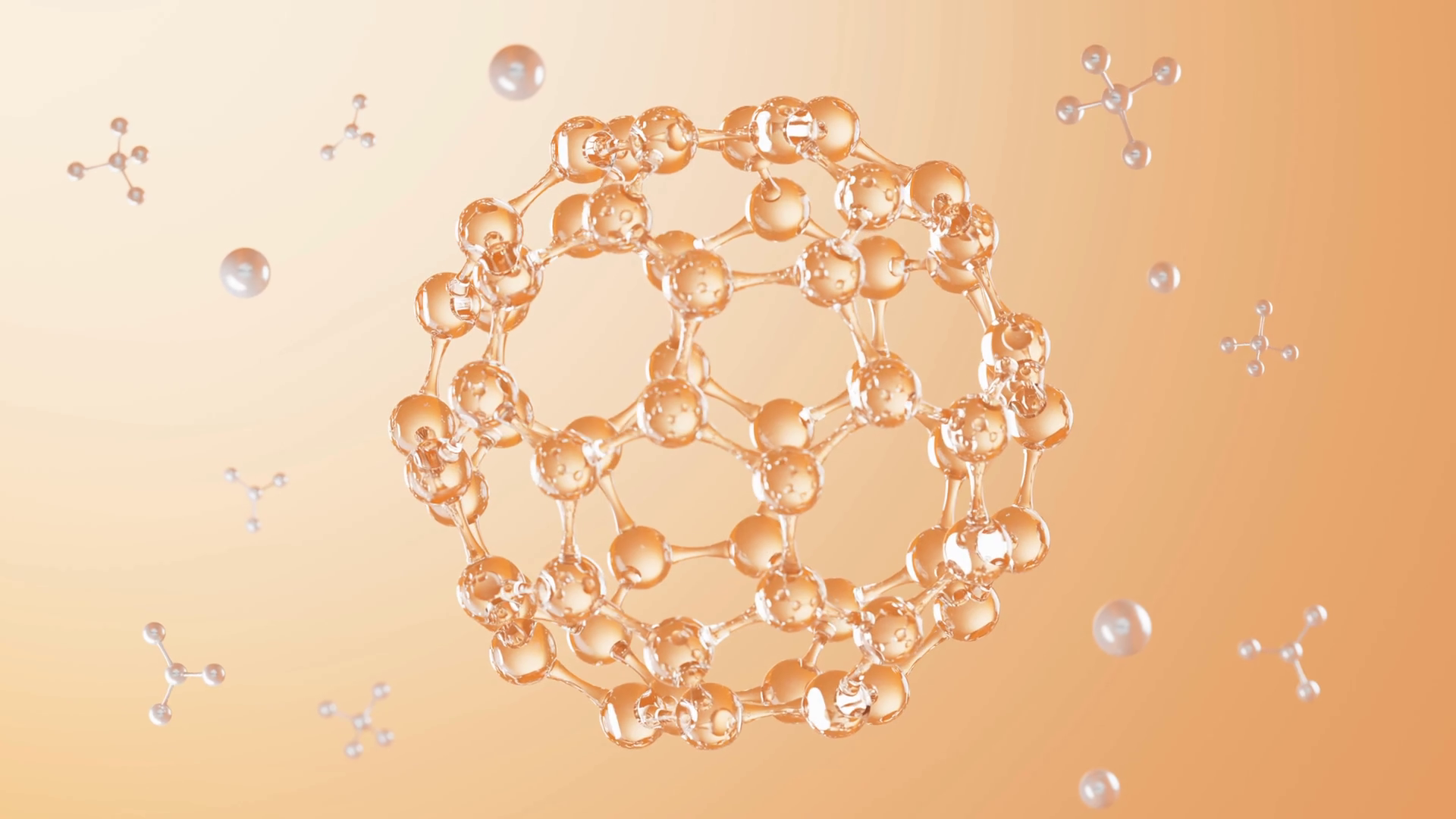 Spherical Molecular Structure In Gold Stock Motion Graphics SBV-348554878 - Storyblocks