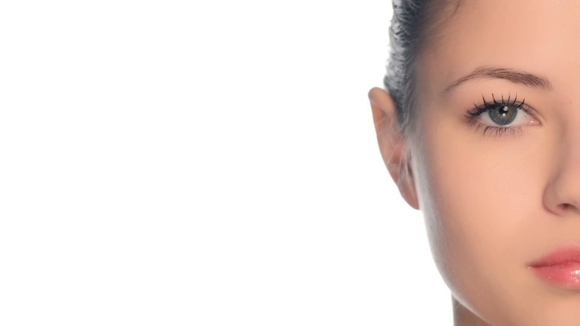 Beautiful Girl Half-face Expressive Eyes Stock Footage SBV-307587742 ...