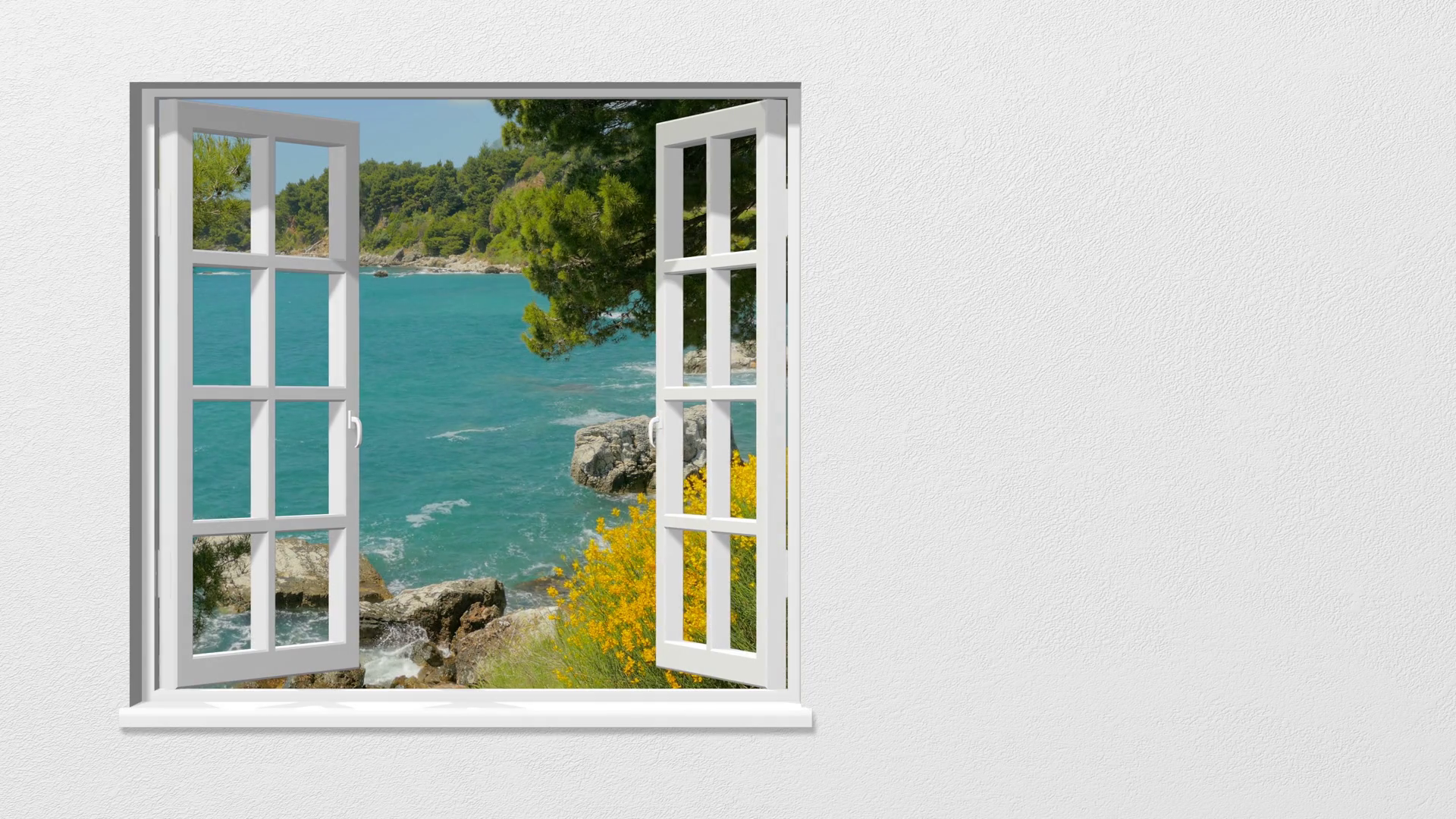 Looking Out Through Window At Sea In Summer Stock Motion Graphics SBV ...