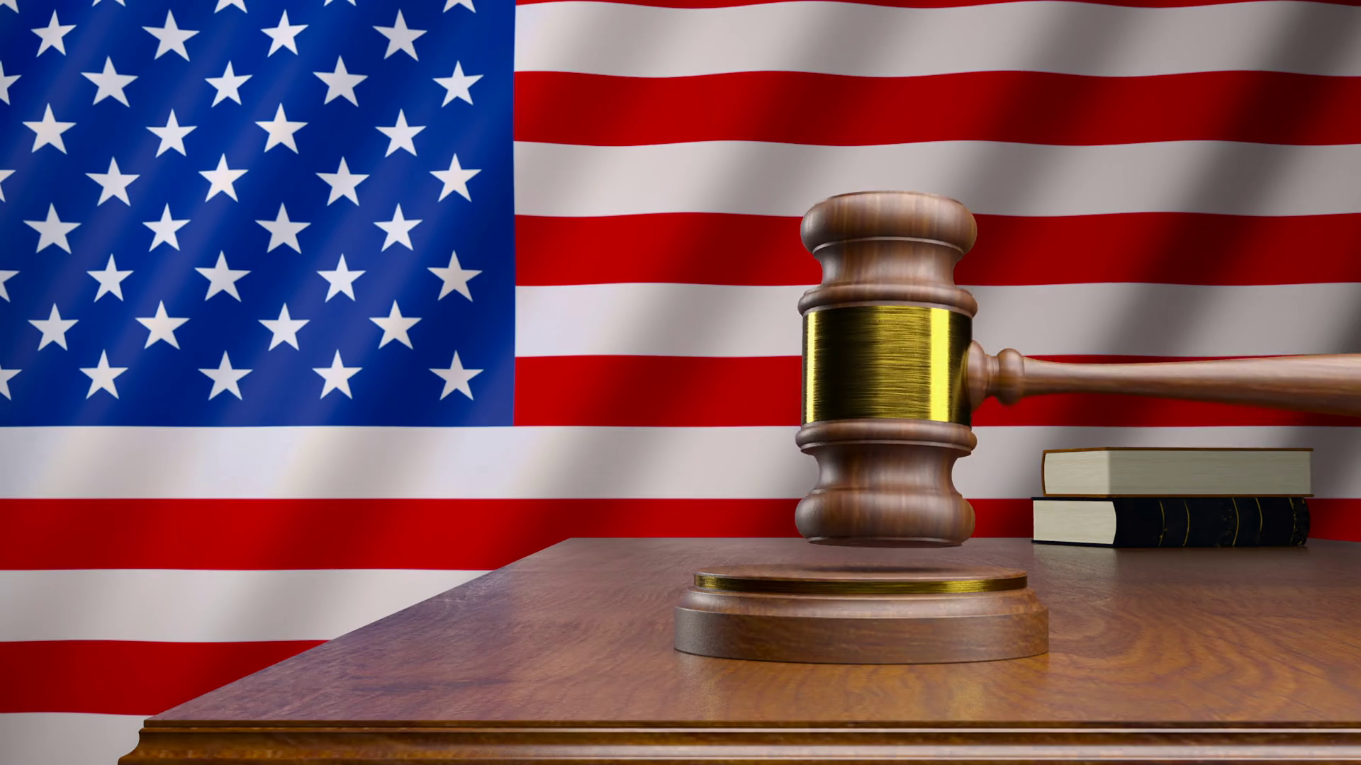 3d Render Judge's Gavel On Table In Stock Motion Graphics SBV-338488233 ...