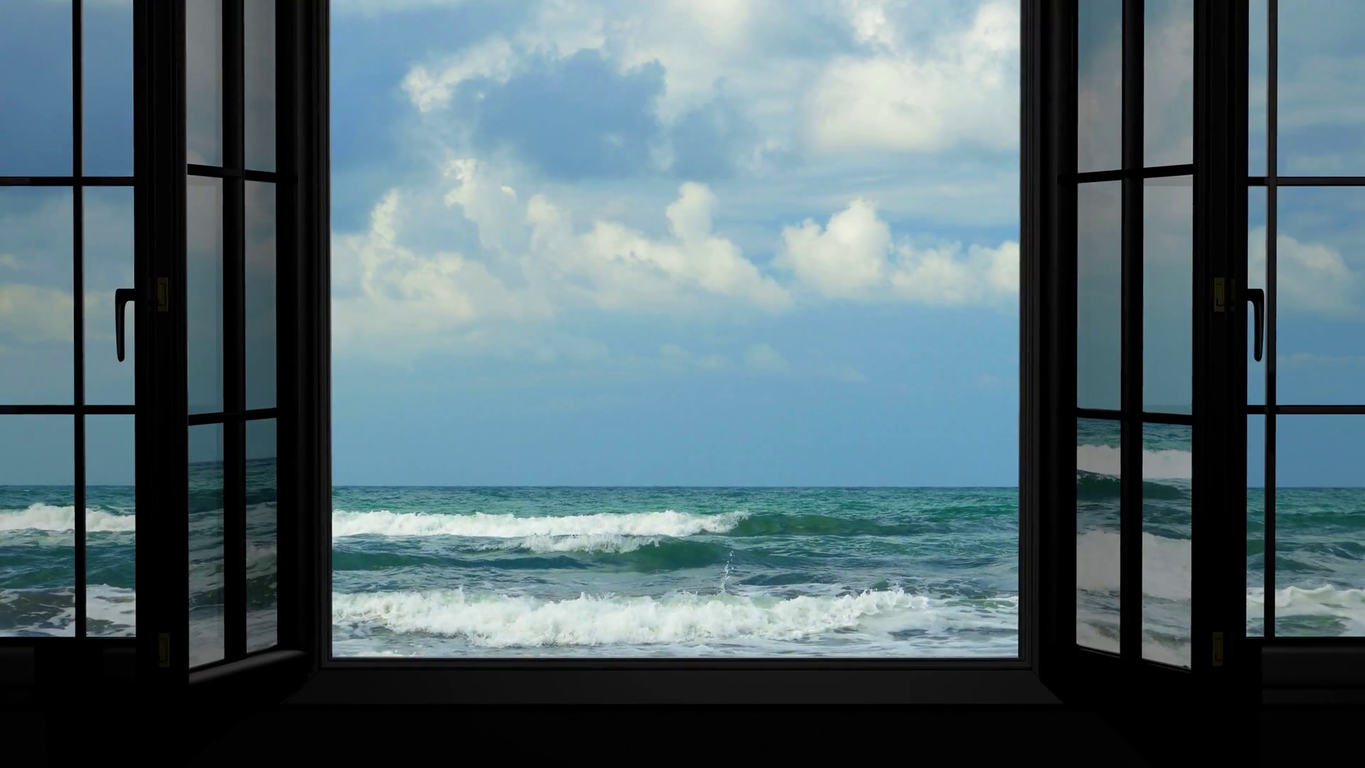 Animation View Of Hotel Window On Sea Waves Stock Footage SBV-337958960 ...