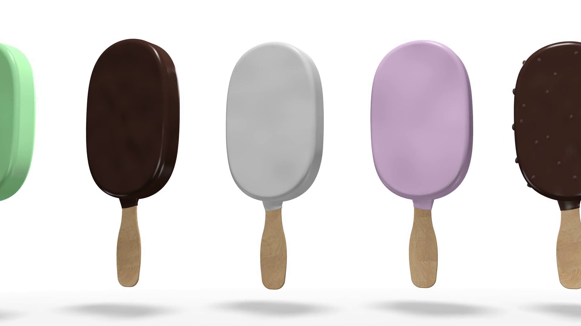 Multi-colored Types Of Ice Cream Popsicle 3d Stock Motion Graphics SBV ...