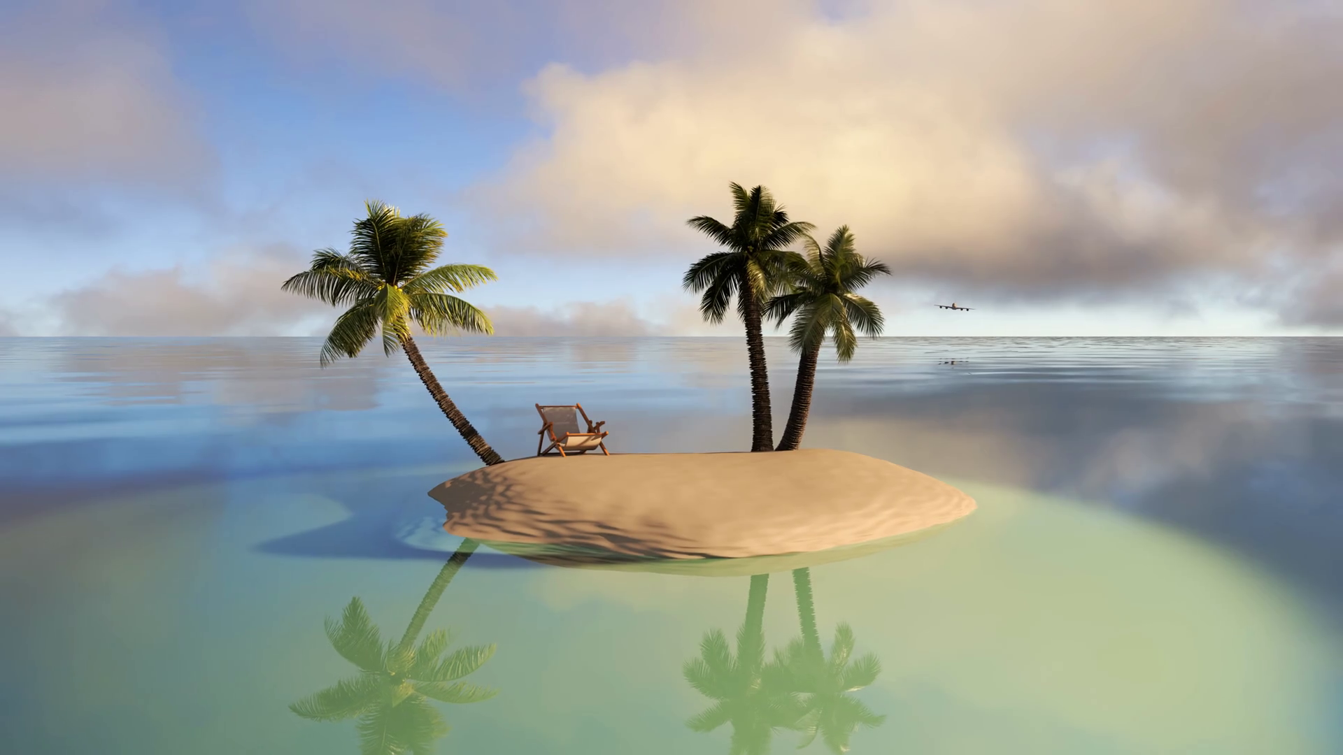 3d Animation Of Tropical Island In Ocean Stock Motion Graphics SBV ...