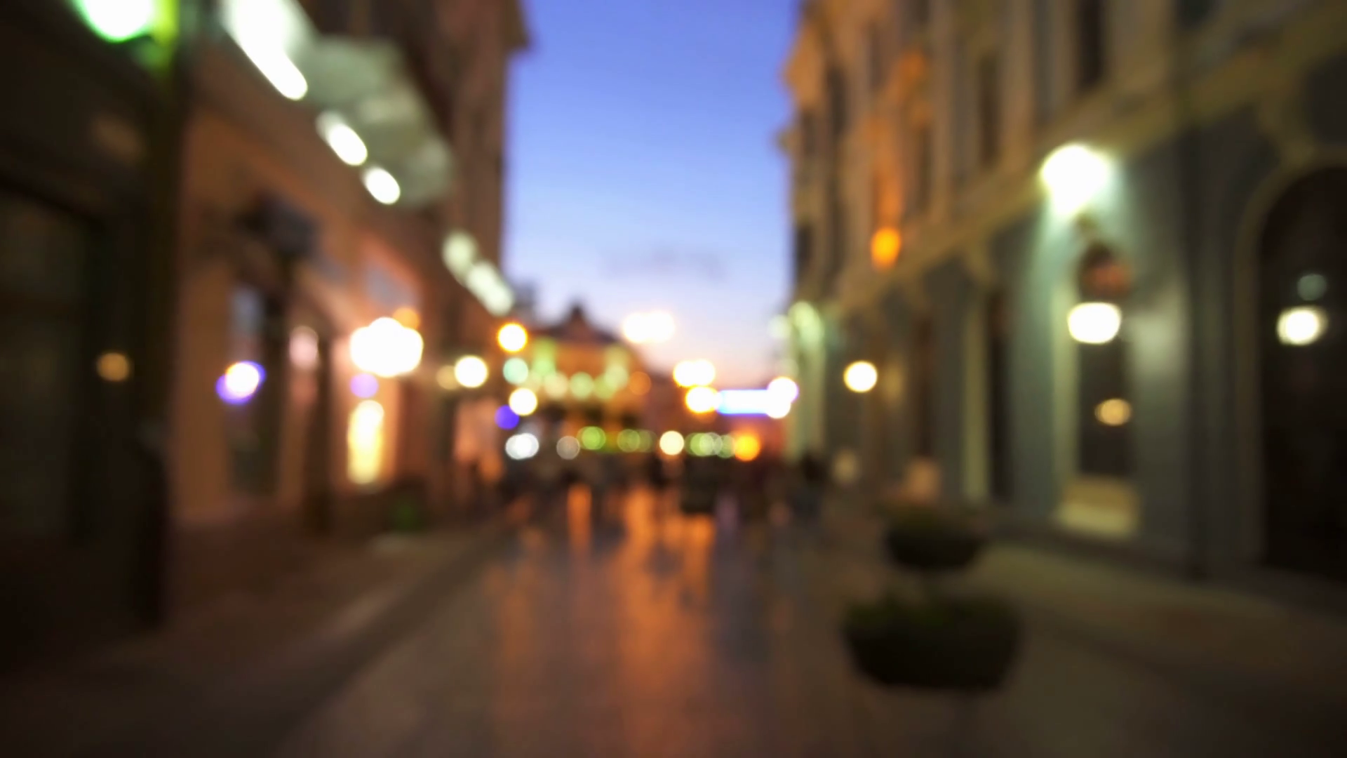 4 In 1 Video! Walk On Evening City Night Stock Footage SBV-311299481 ...