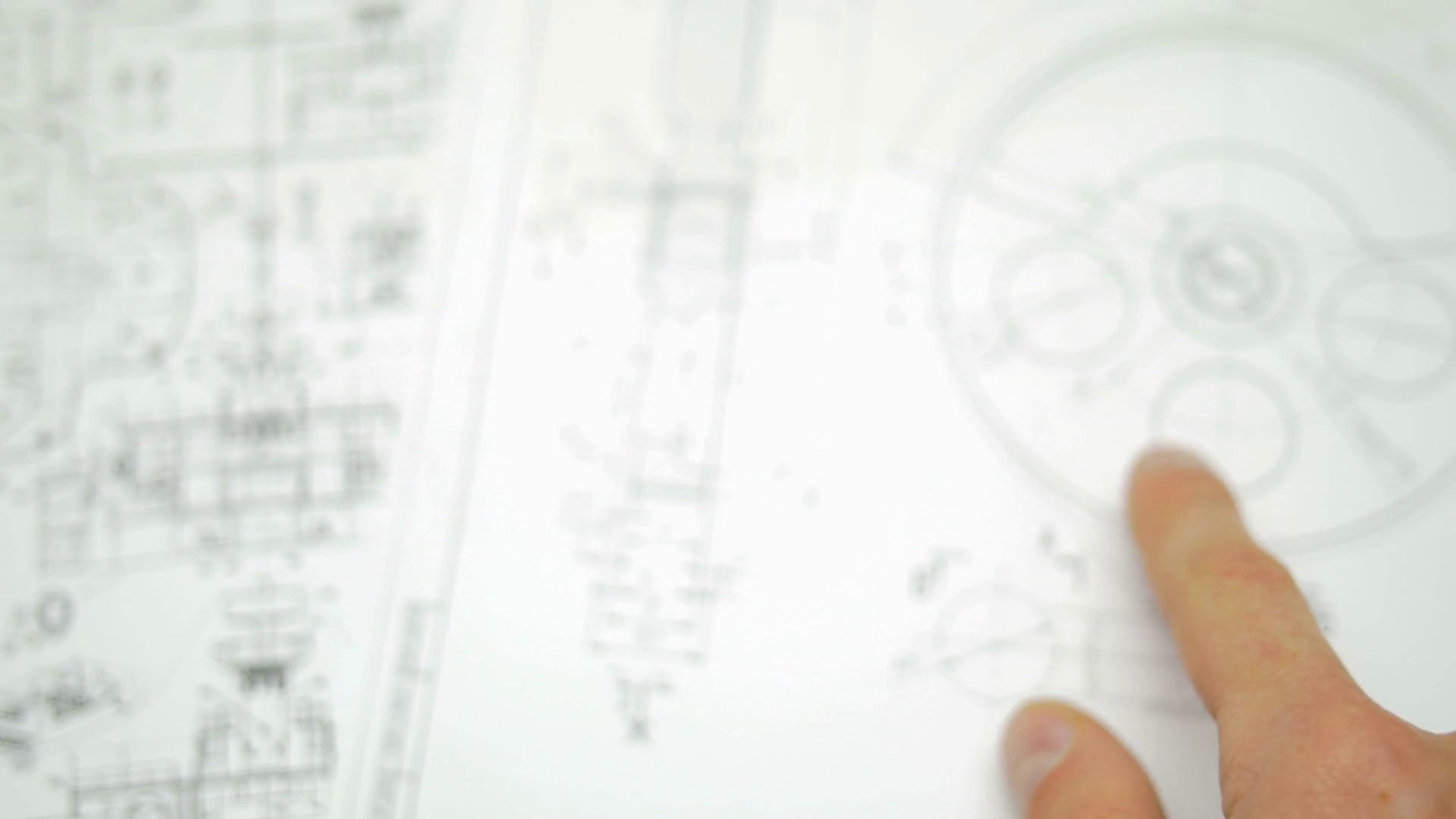 The Hand (fingers) Points On Blueprint Stock Footage SBV-311851112 ...