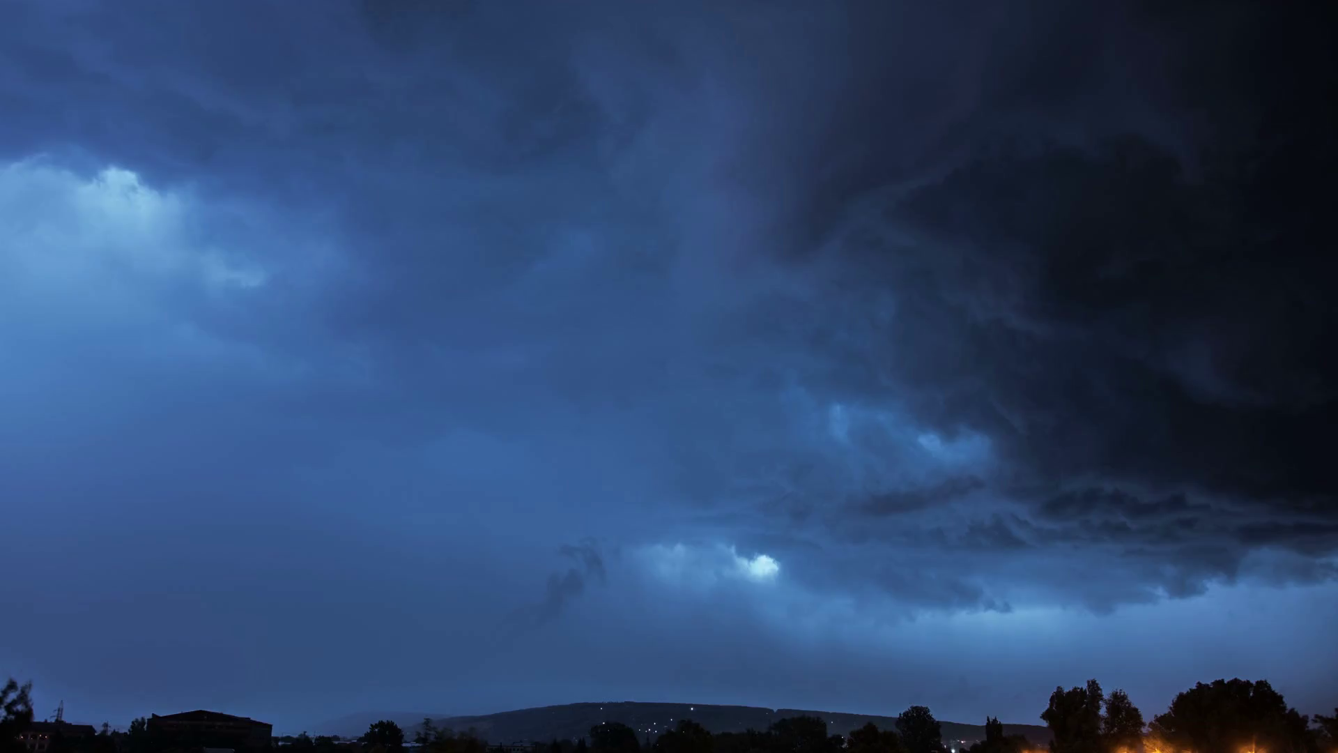 The Lightning Against Background Of Night Stock Footage SBV-310762897 ...