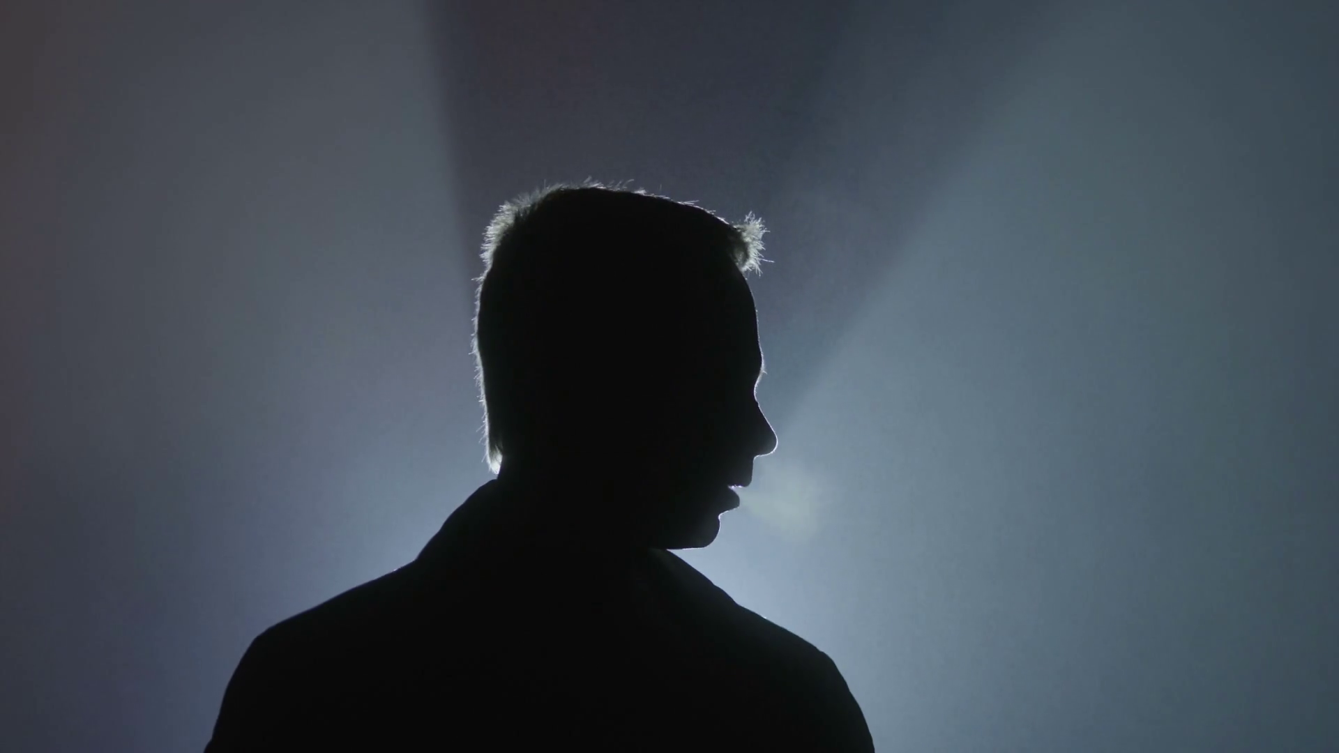 The Man Look Up Against Background Of Bright Stock Footage SBV ...