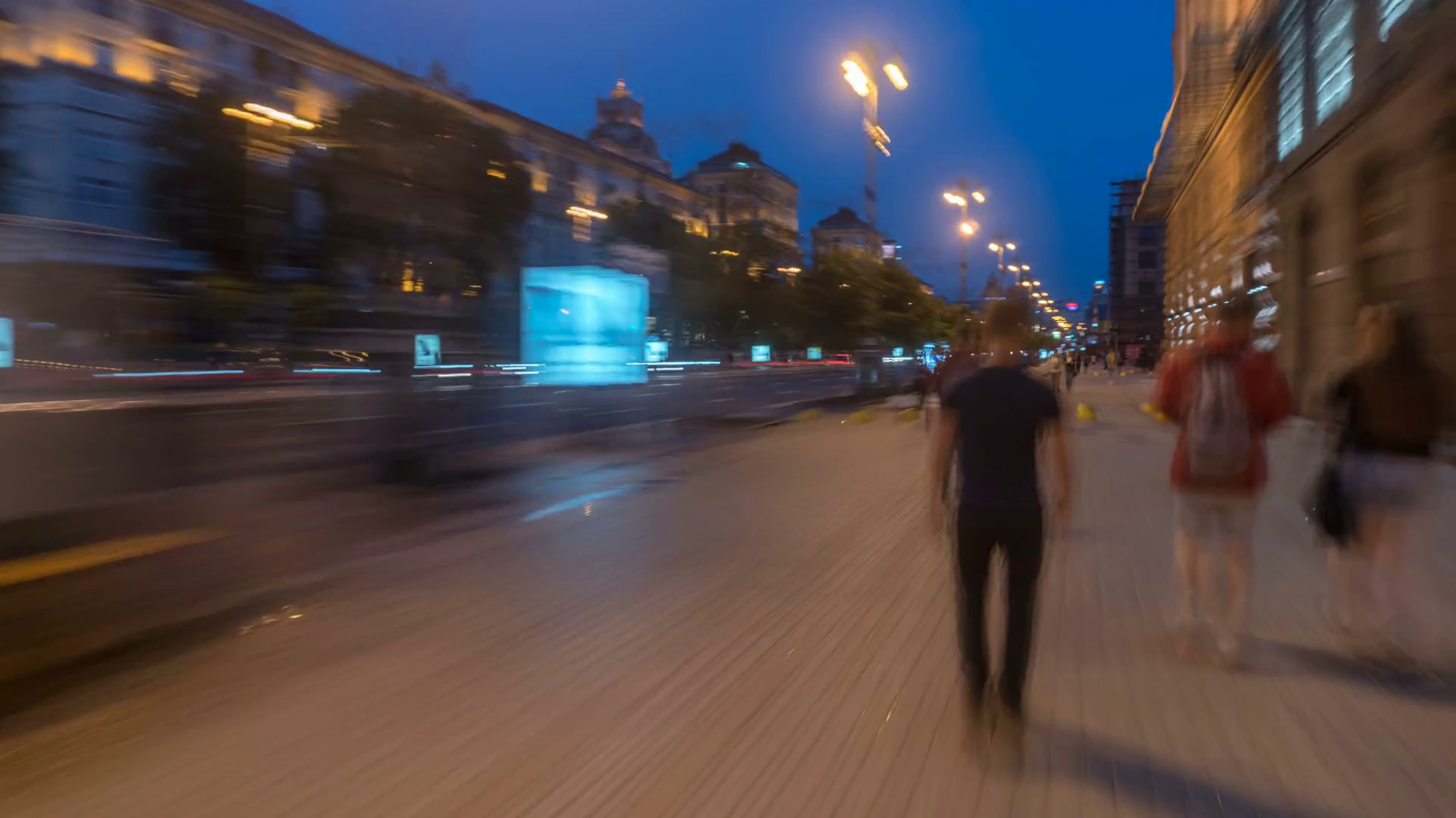 The Man Walk On Street In Evening City Time Stock Footage SBV-310711036 ...