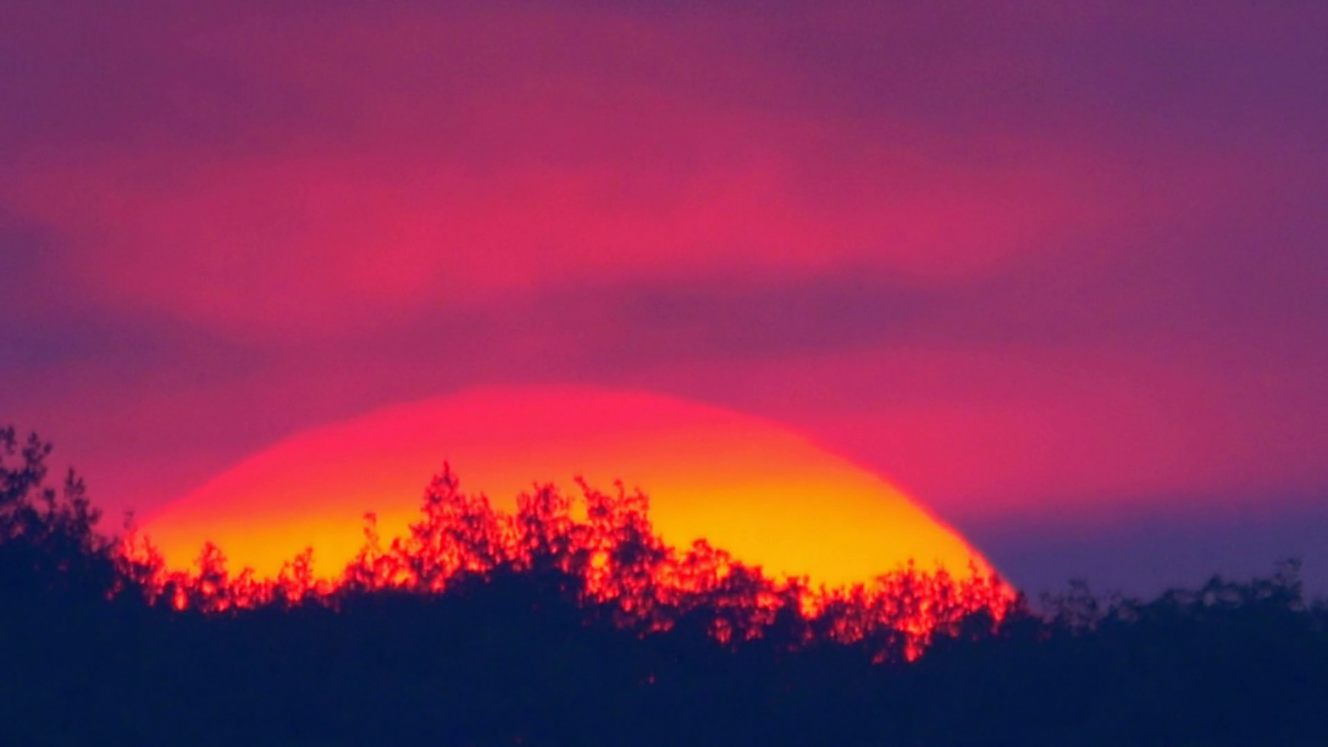 The Picturesque Red Sunset With Bright Stock Footage SBV-311851258 ...