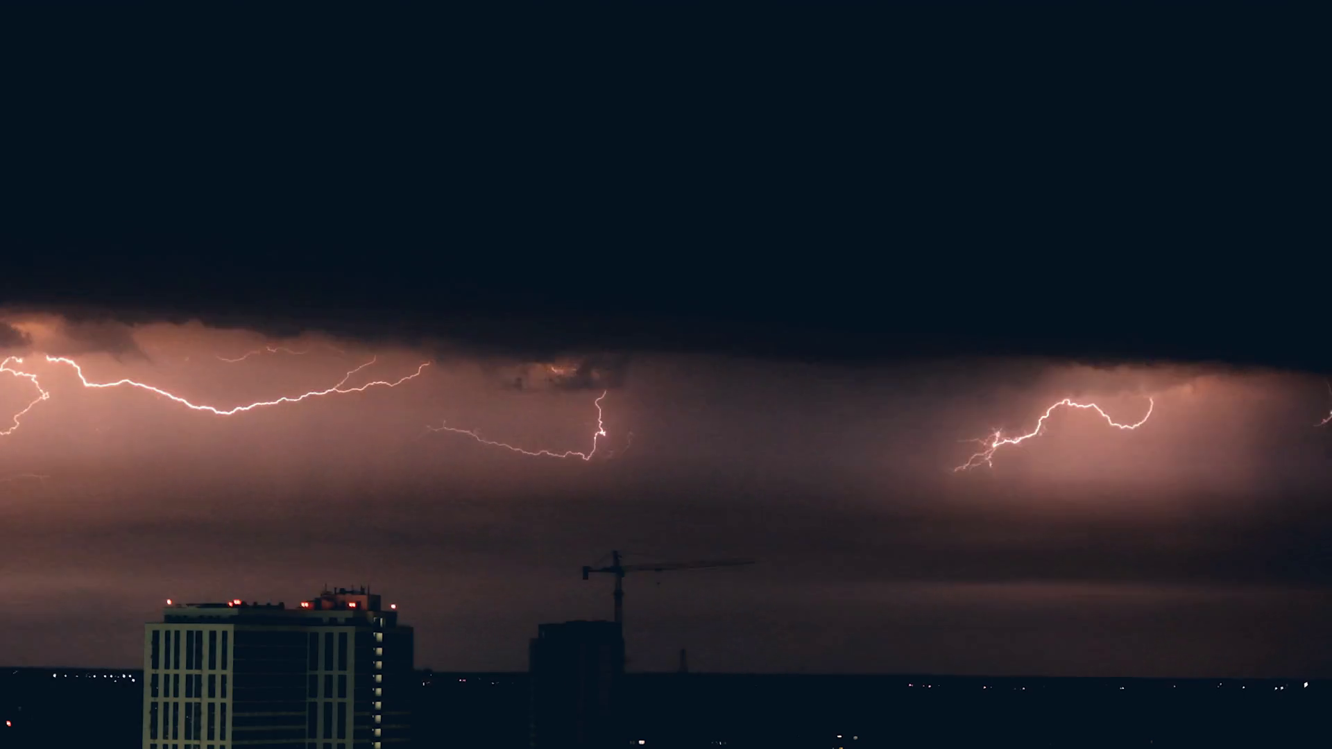 The Storm With Horizontal Lighnings Above Stock Footage SBV-338843711 ...