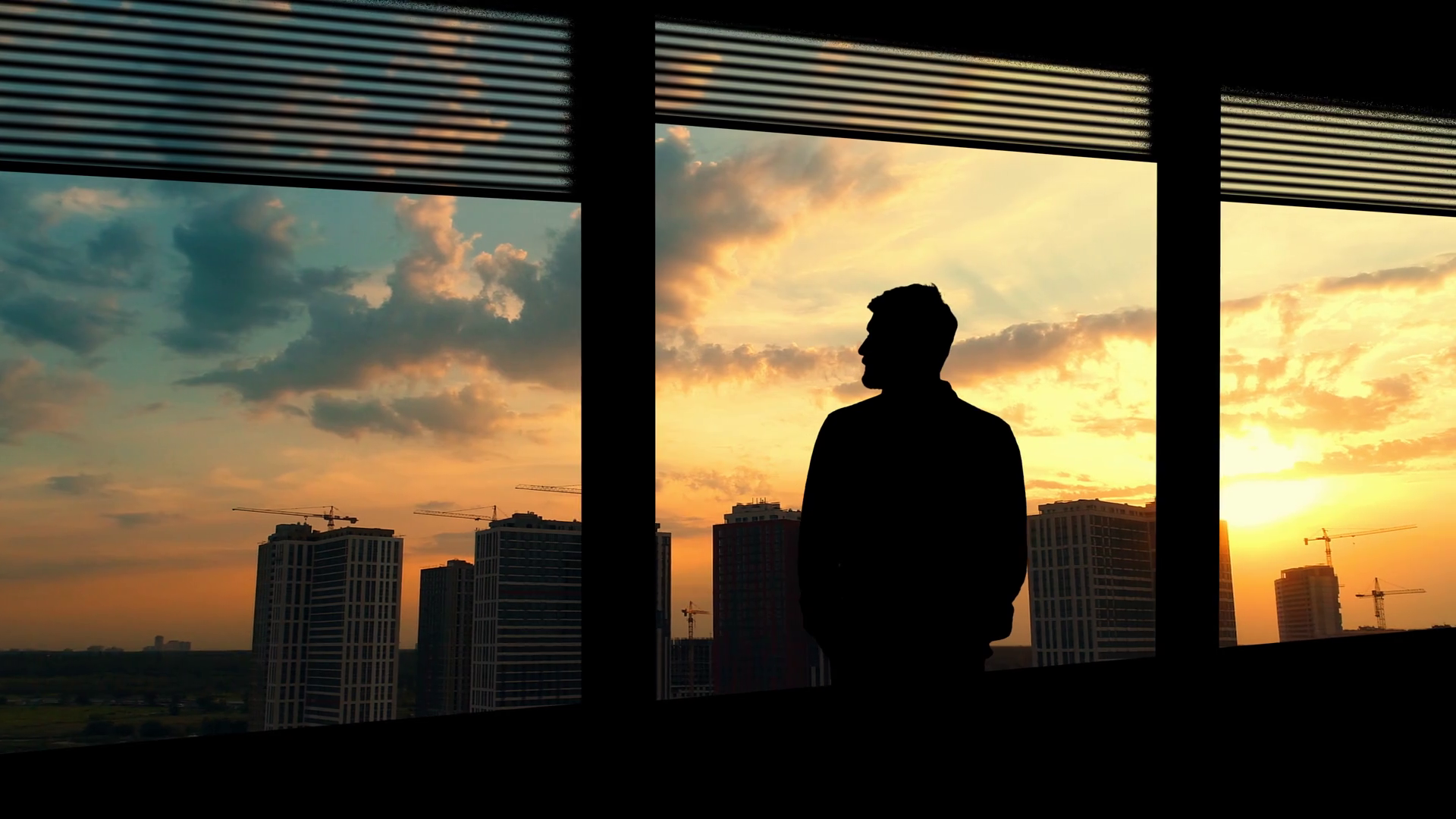 The Man Stands Near Window On Building Stock Footage SBV-338738063 ...