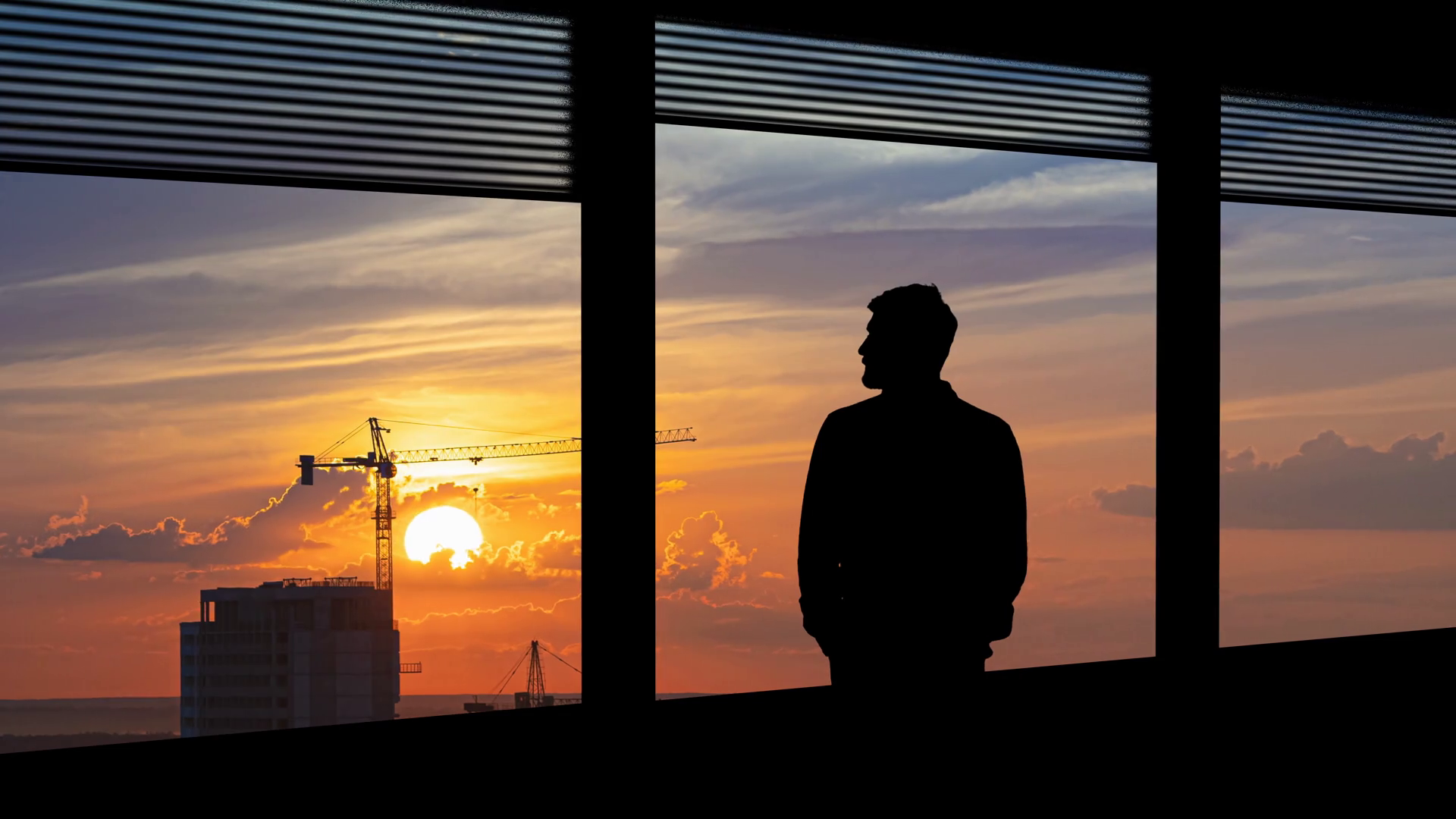 The Man Is Standing Near Window On Building Stock Footage SBV-338738053 ...