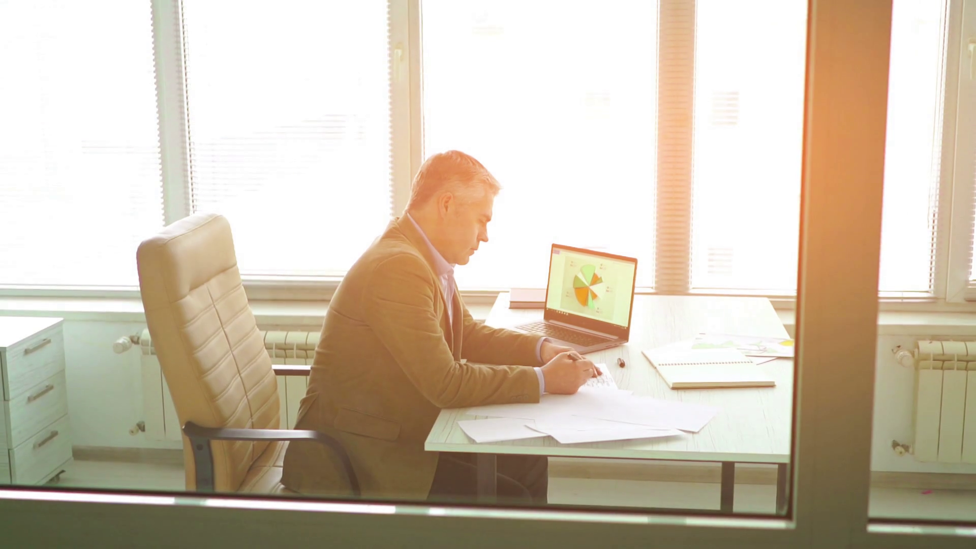 The Angry Man Throwing Papers From Table In Stock Footage SBV-337762873 ...