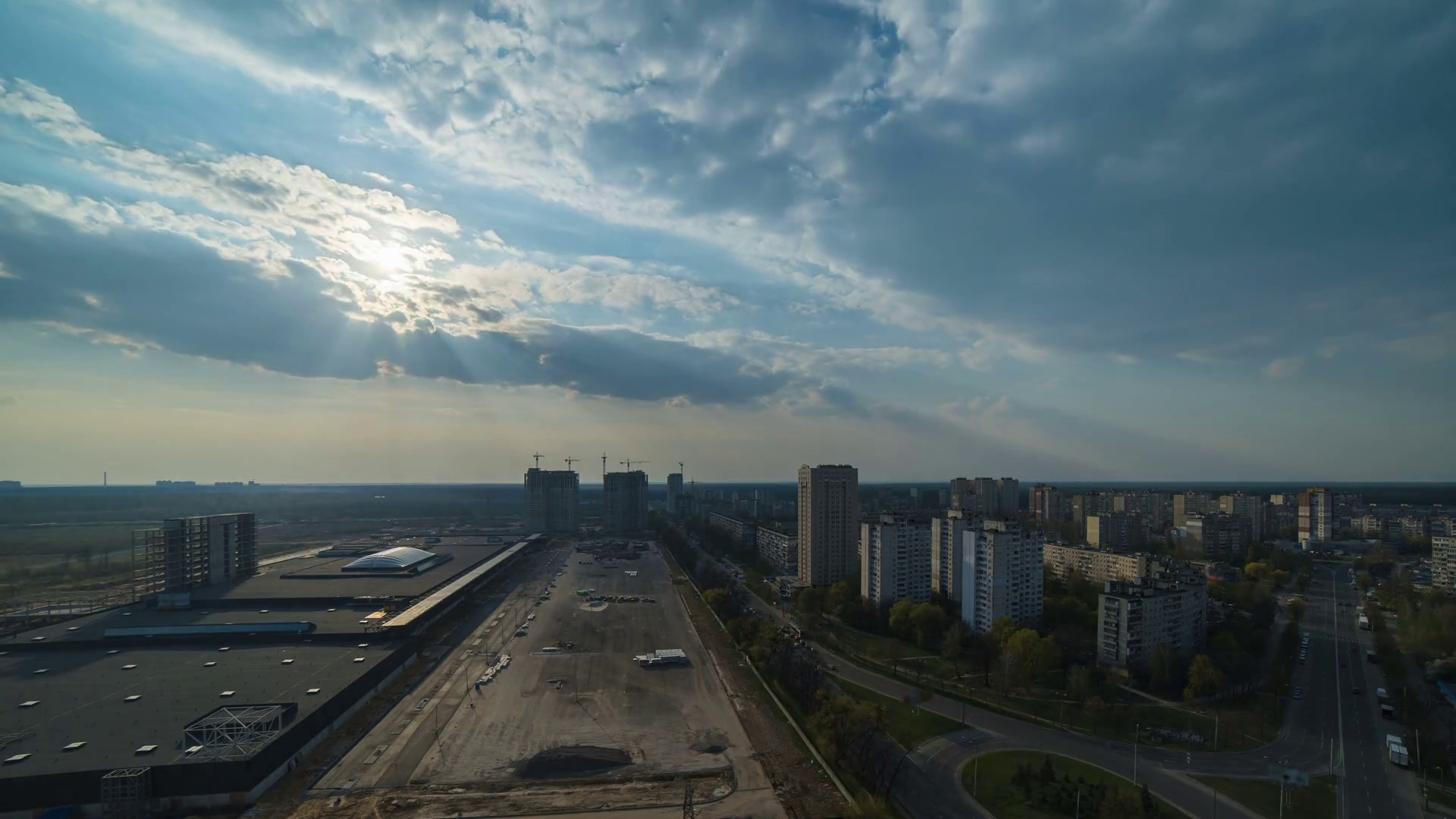 The Beautiful City On Sunrise Background Day Stock Footage SBV ...