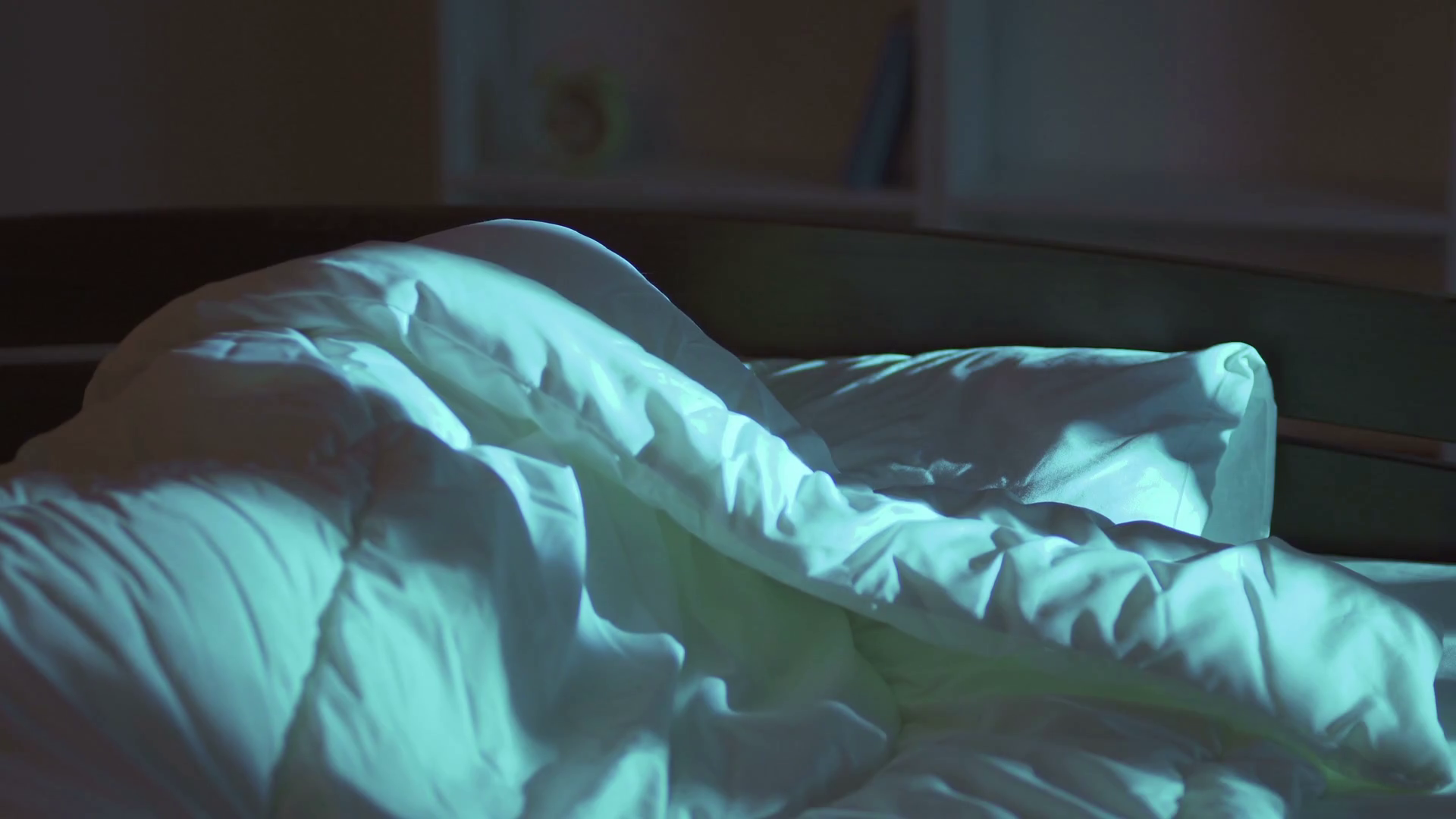 A Peaceful Scene: Sleeping On Bed At Night Stock Footage SBV-313533660 ...