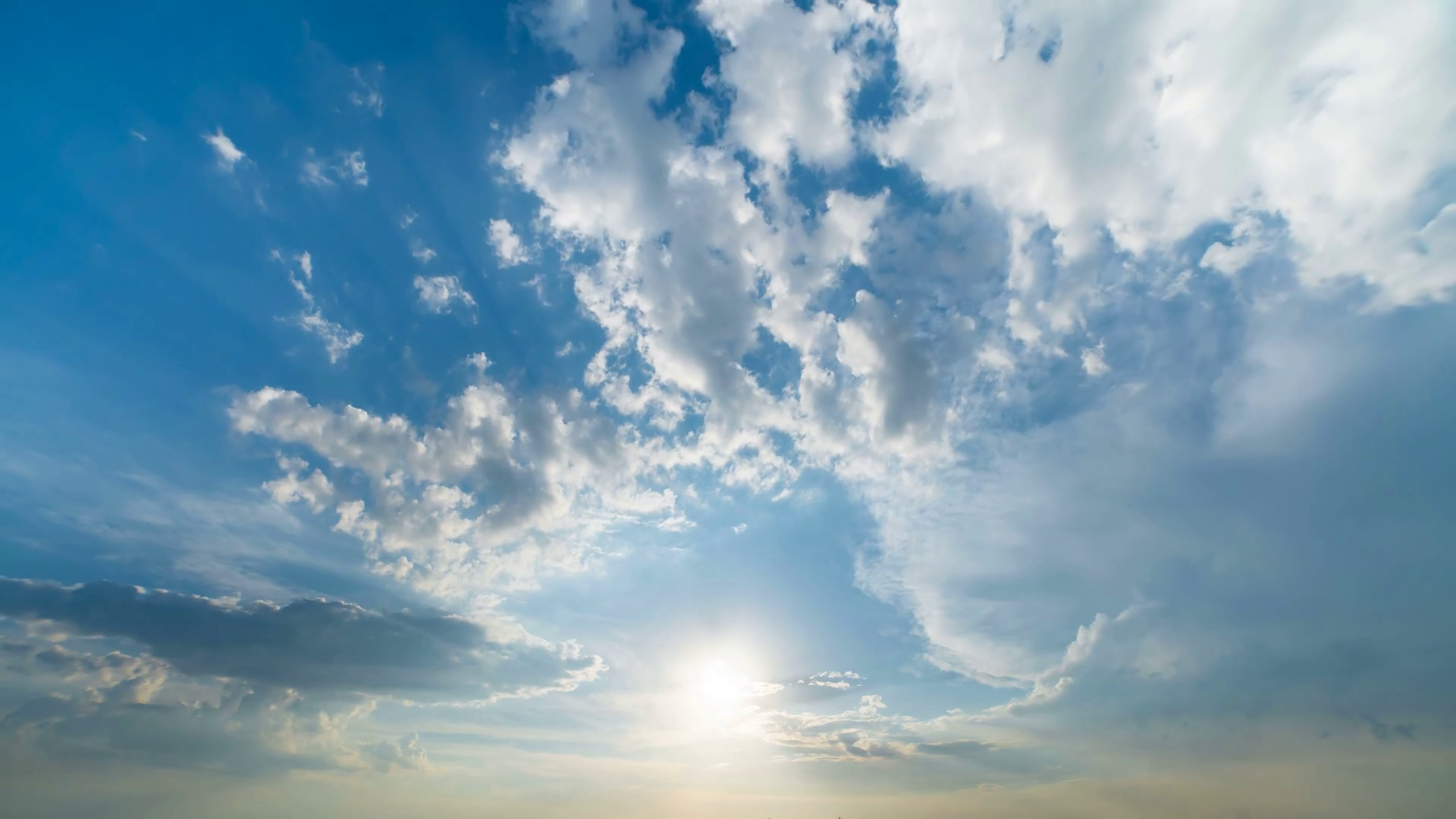 The Cloud Stream Against Bright Sun Stock Footage SBV-337770521 ...