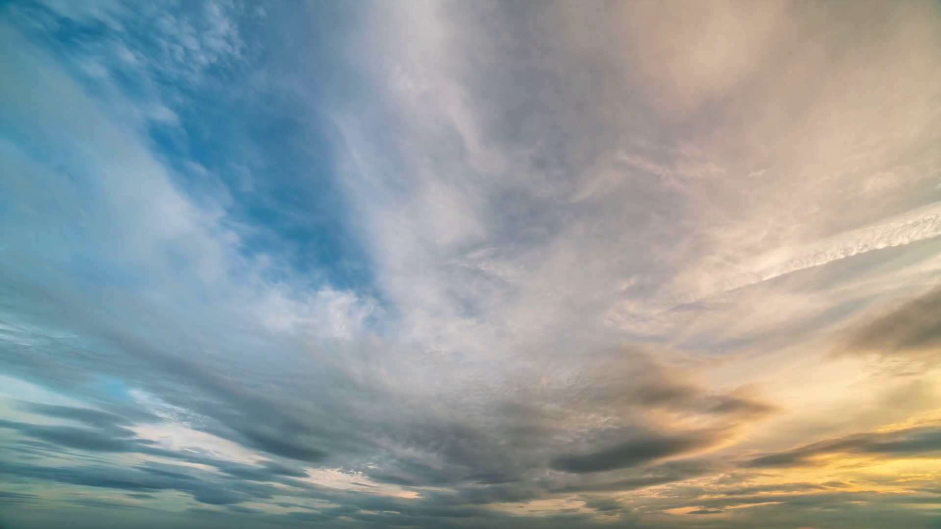 The Cloud Stream On Background Of Sunset Stock Footage SBV-316179844 ...