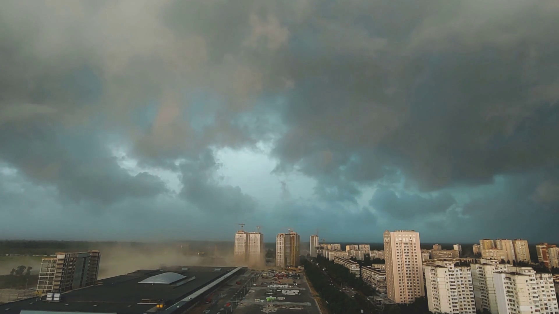 The Danger Hurricane With Lightning Above Stock Footage SBV-336132214 ...