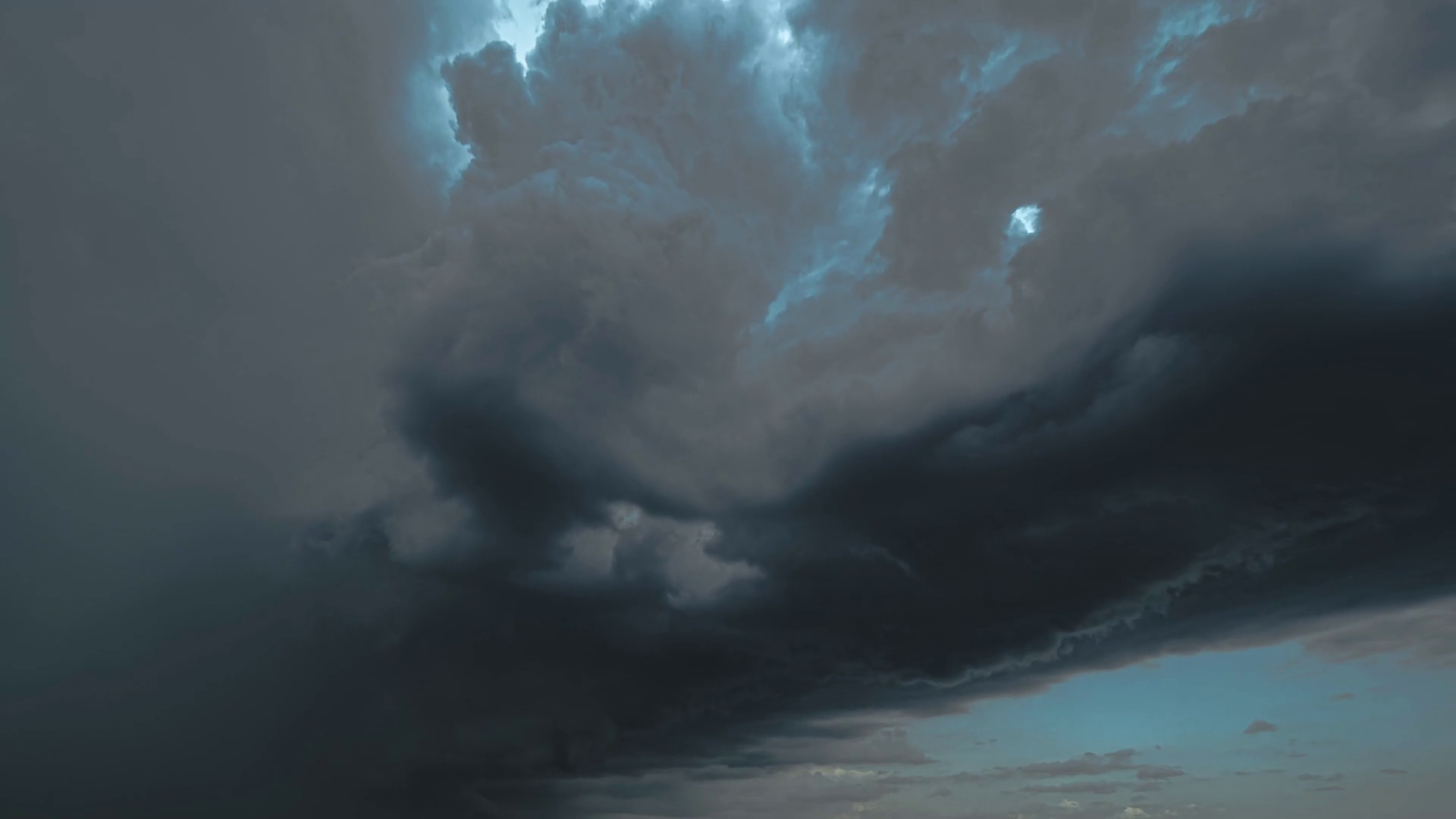The Dangerous Rainy Clouds Stream In Sky Stock Footage SBV-338546371 ...