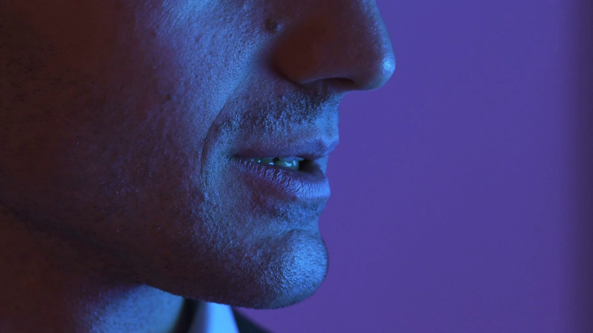 The Face Of Talking Man On Blue Background Stock Footage SBV-330429879 ...