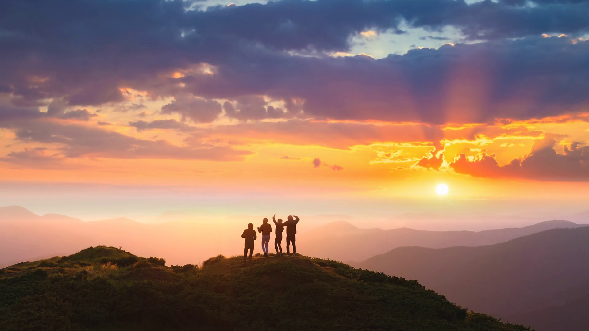 Four Individuals Dancing On Mountain At Stock Footage SBV-337324771 ...