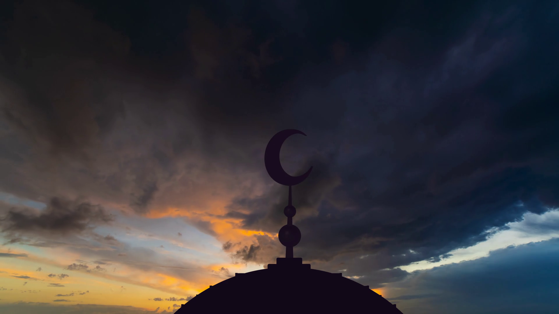 The Islam Symbol On Sunrise Background Time Stock Footage SBV-336096581 ...
