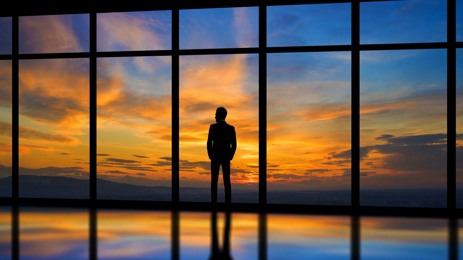 The Male Standing Near Window On Sunset Stock Footage SBV-330206255 ...