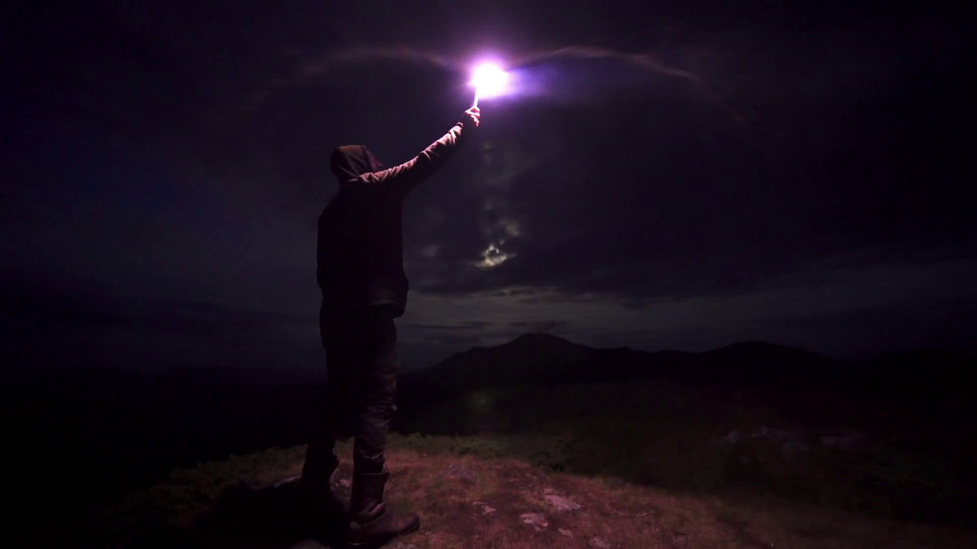 The Man With Firework Stick Standing On Stock Footage SBV-337538025 ...