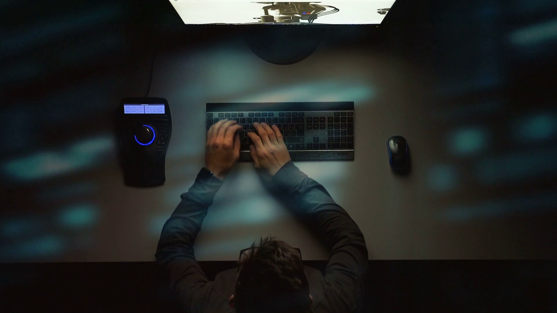 The Man Working With 3d Manipulator Computer Stock Footage SBV ...