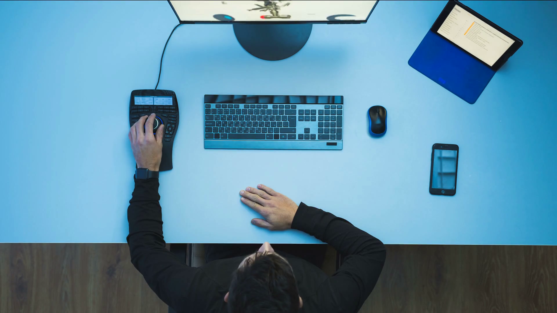 The Man Works With 3d Graphic In Computer Stock Footage SBV-321566326 ...