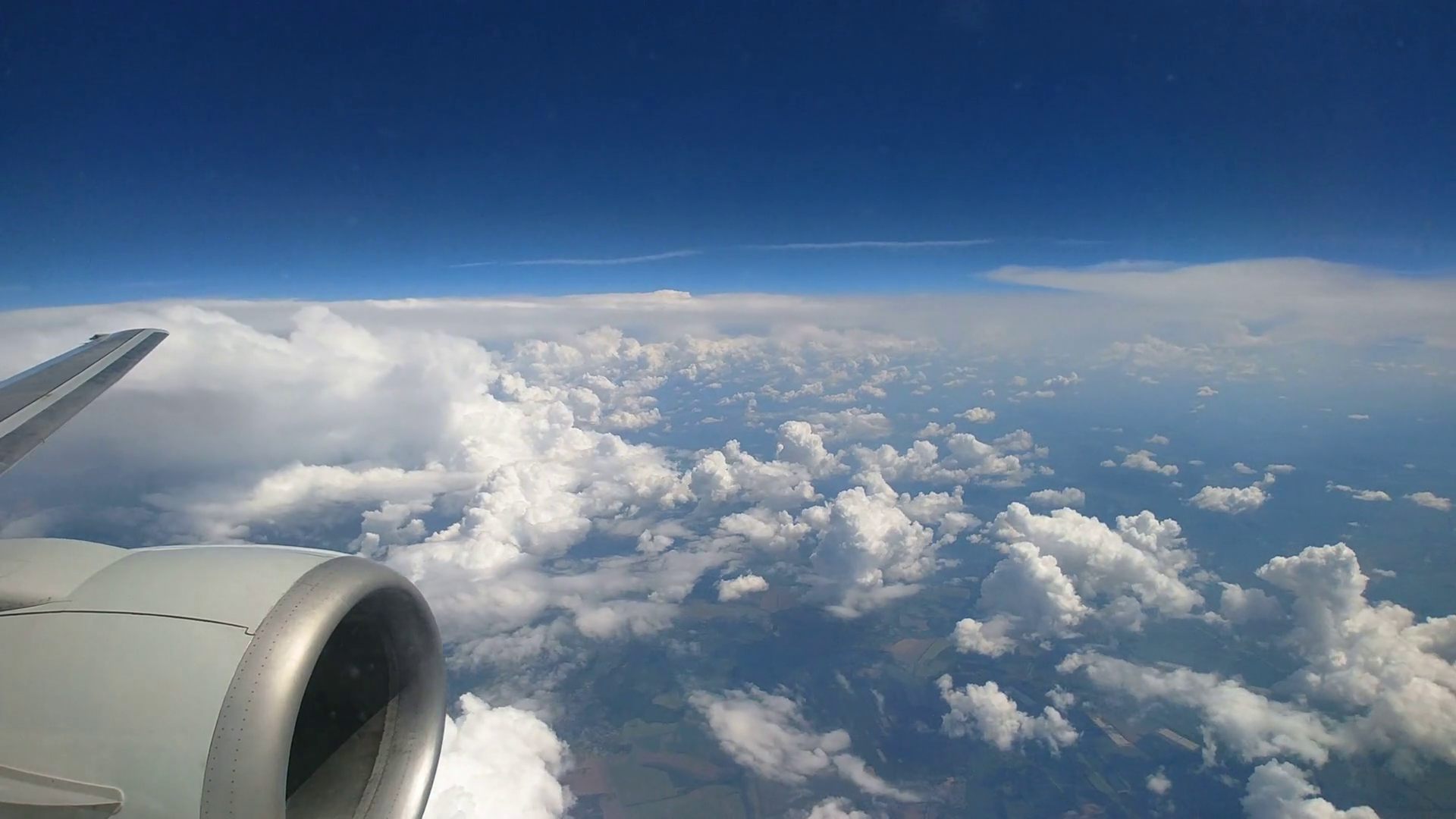 The Plane Flighting Above Picturesque Clouds Stock Footage SBV ...