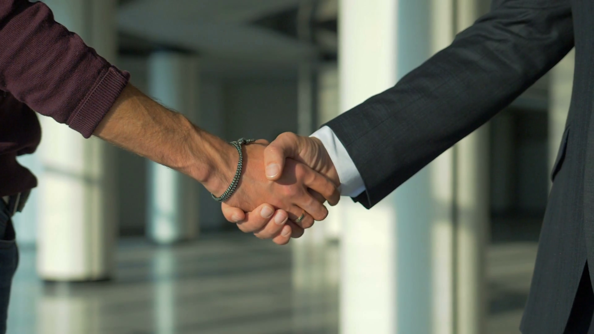 The Two People Handshake Slow Motion Stock Footage SBV-319105196 ...